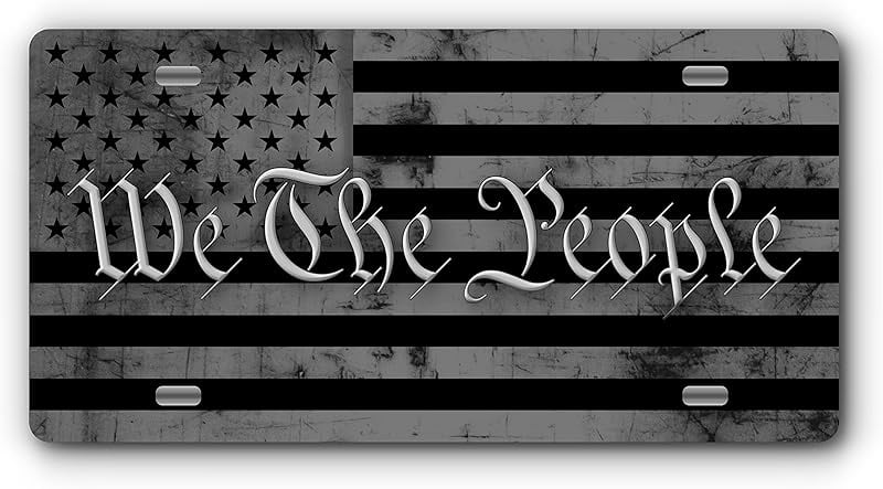 Patriotic Vanity Aluminum License Plate for Front of Trucks and Cars ...