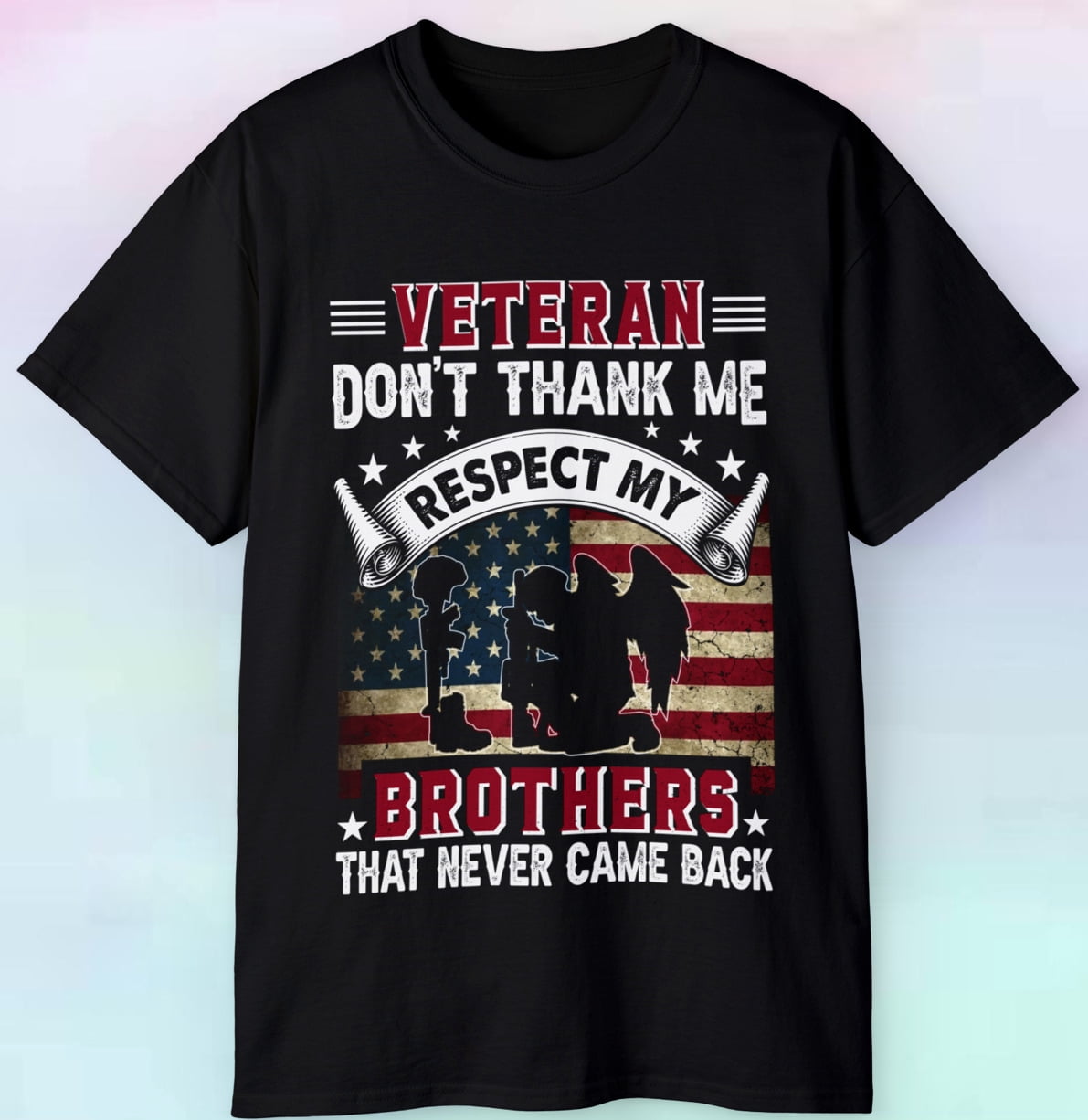 Patriotic Veteran Tribute Shirt | Respect My Brothers | American Flag ...