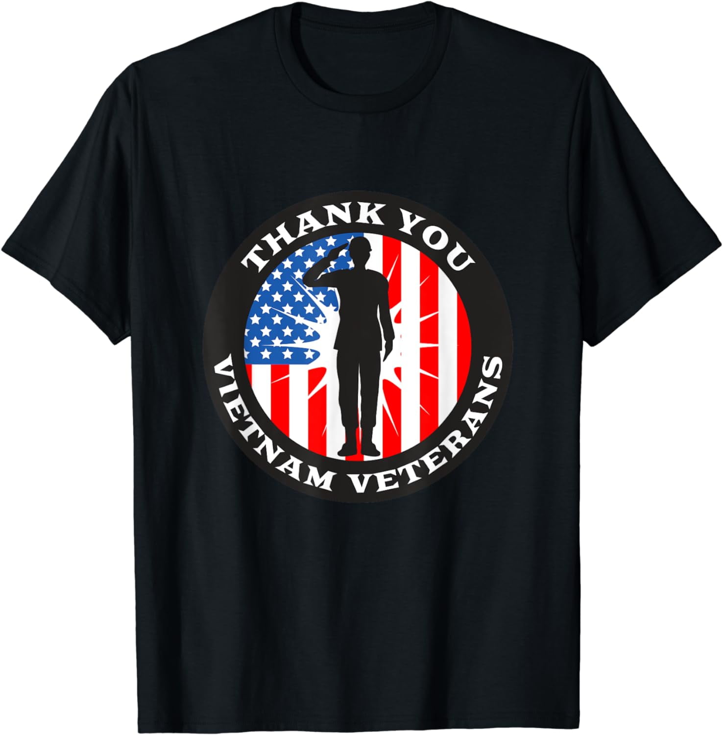 Patriotic Veteran US Flag - Thank You Vietnam Veterans T-Shirt ...
