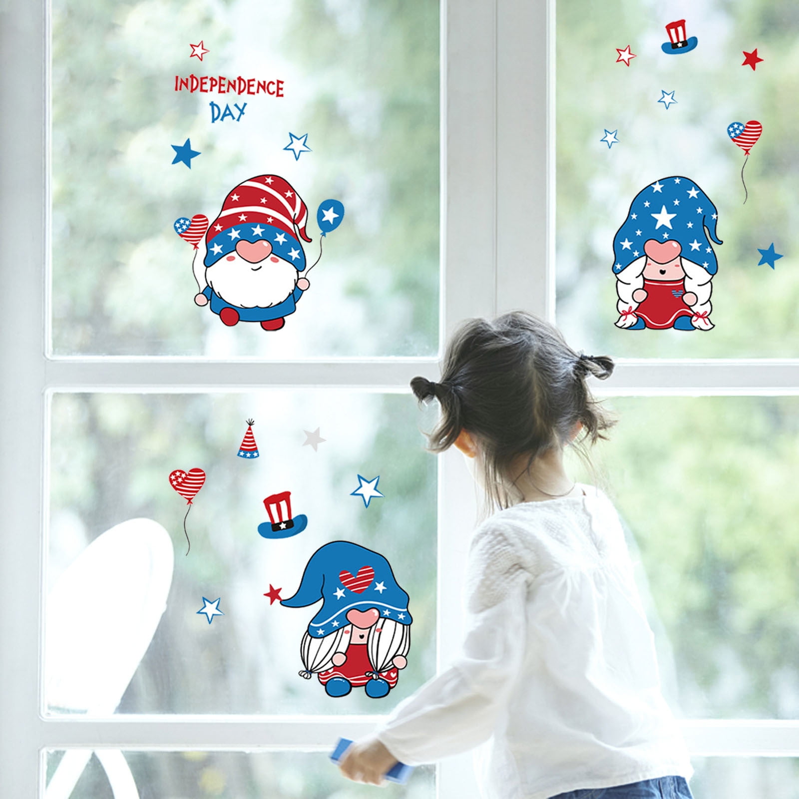 Patriotic Wall Decals - Removable 4th of July Stickers (30x40cm) for ...