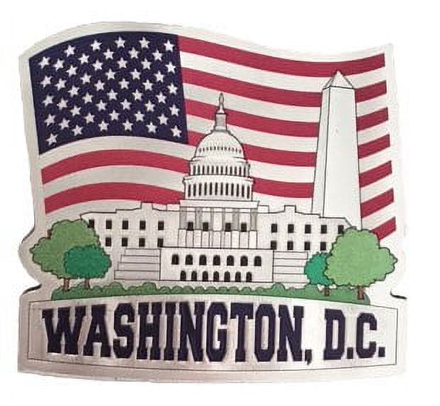 Patriotic White House Souvenir Magnet Featuring Washington D.C. and The ...