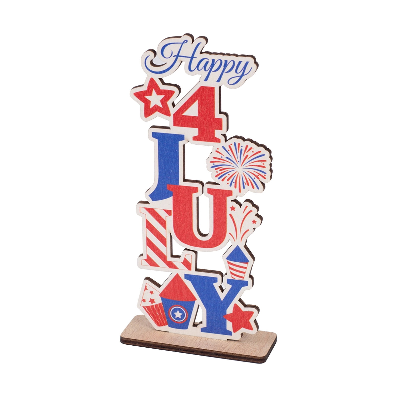 Patriotic Wooden Welcome Sign with Uncle Sam Design, USA Flag Colors ...