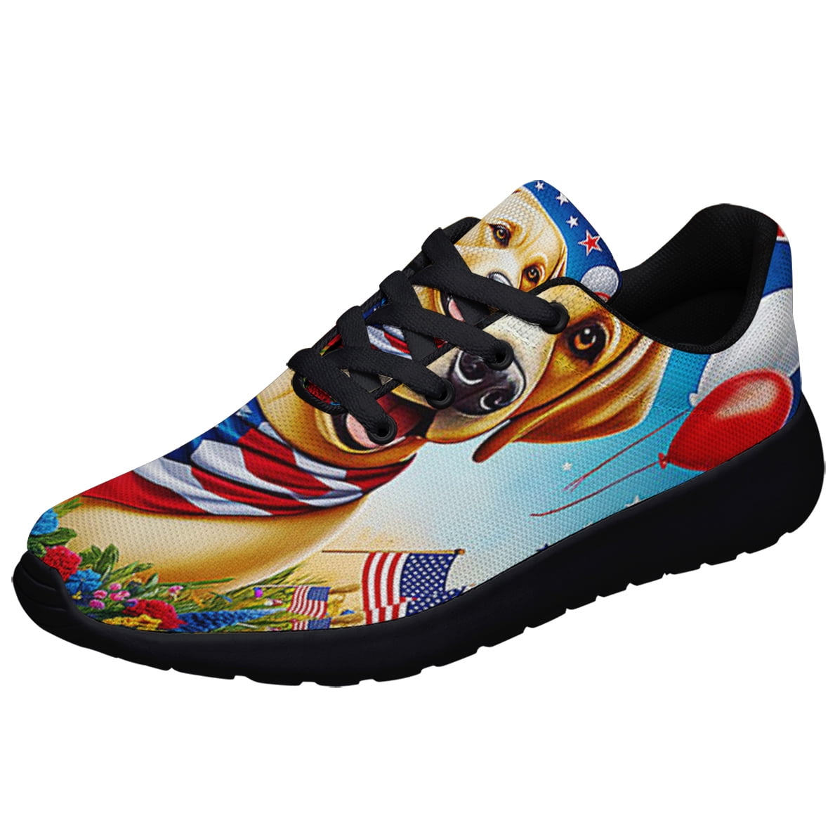 Patriotic Yellow Labrador Retriever Dog 4th Of July Shoes Sneakers ...