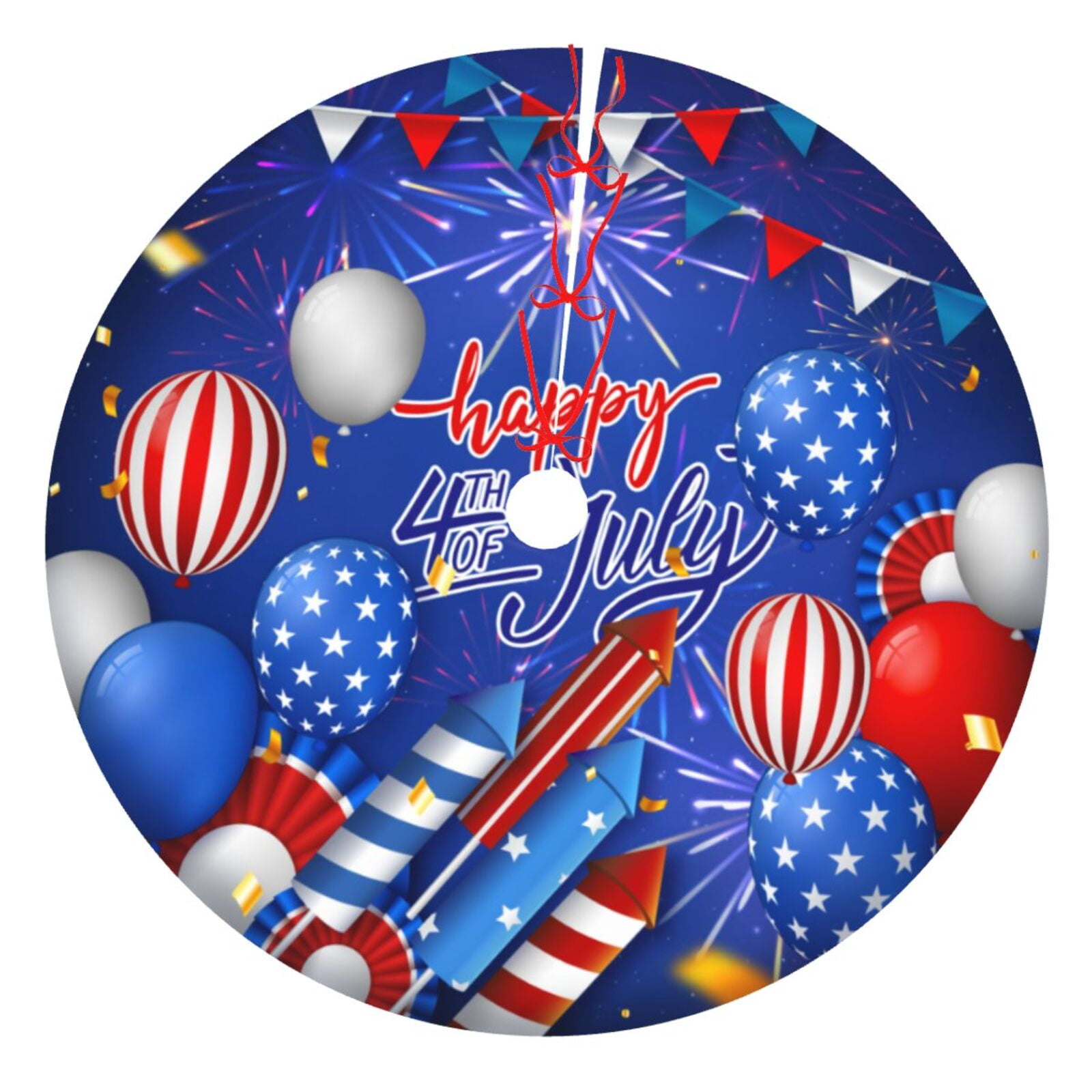 Patriotics 4th of July Independence Day Tree Skirt Xmas Tree Mat ...