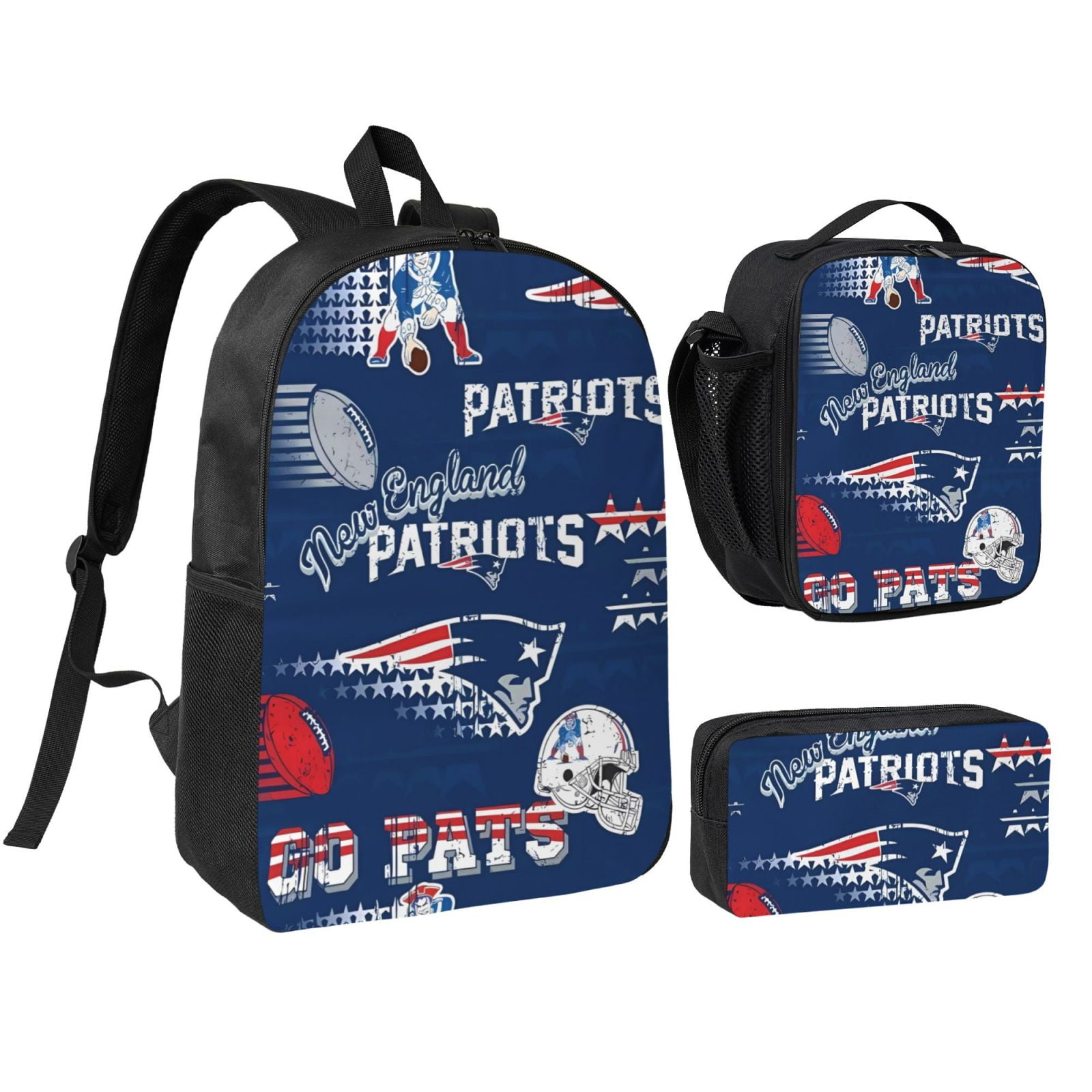 Patriotss 17in Casual Backpack Cold and warm lunch tote Bag Small ...