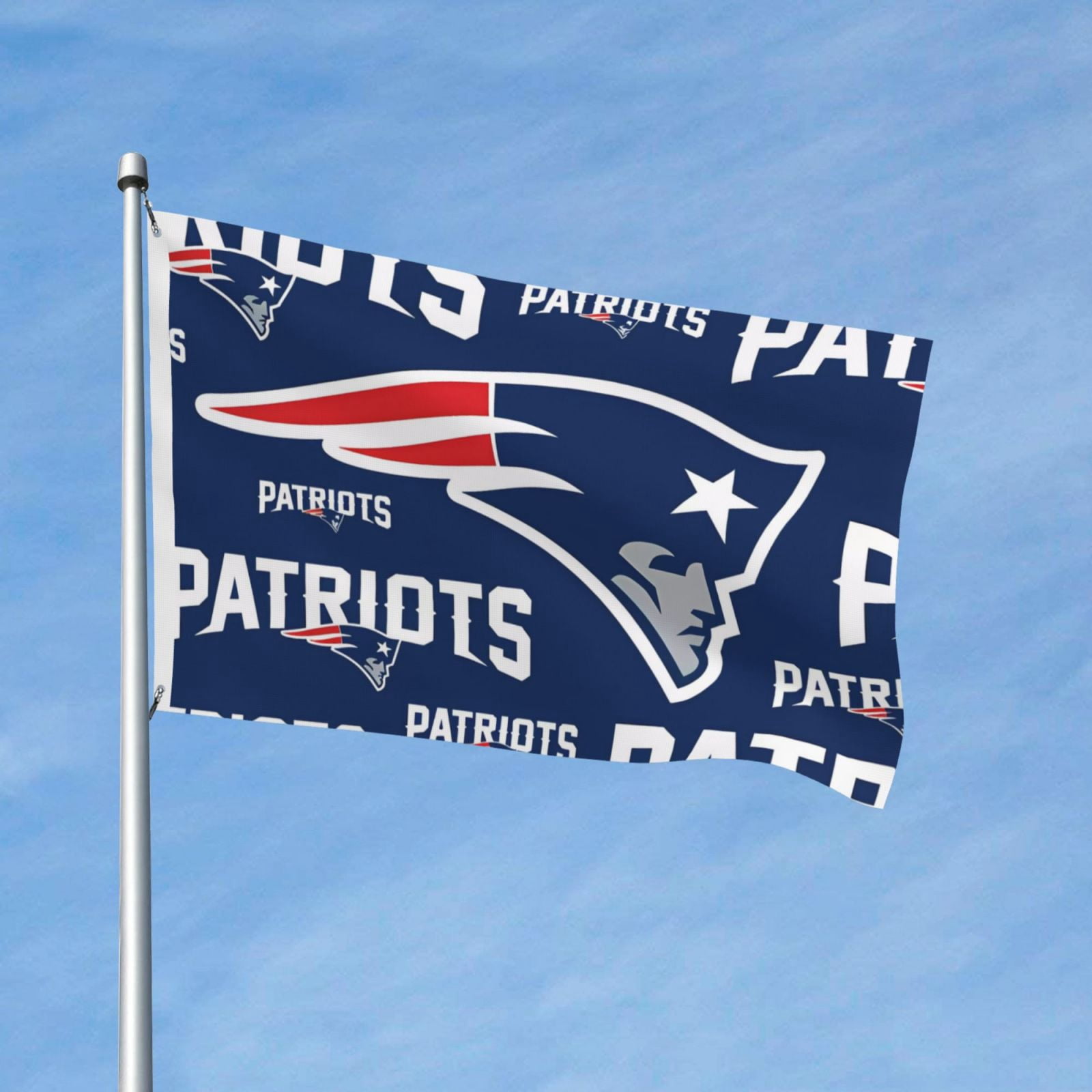 Patriots American Football Team Double Sided Flag 3x5ft Garden Hanging ...