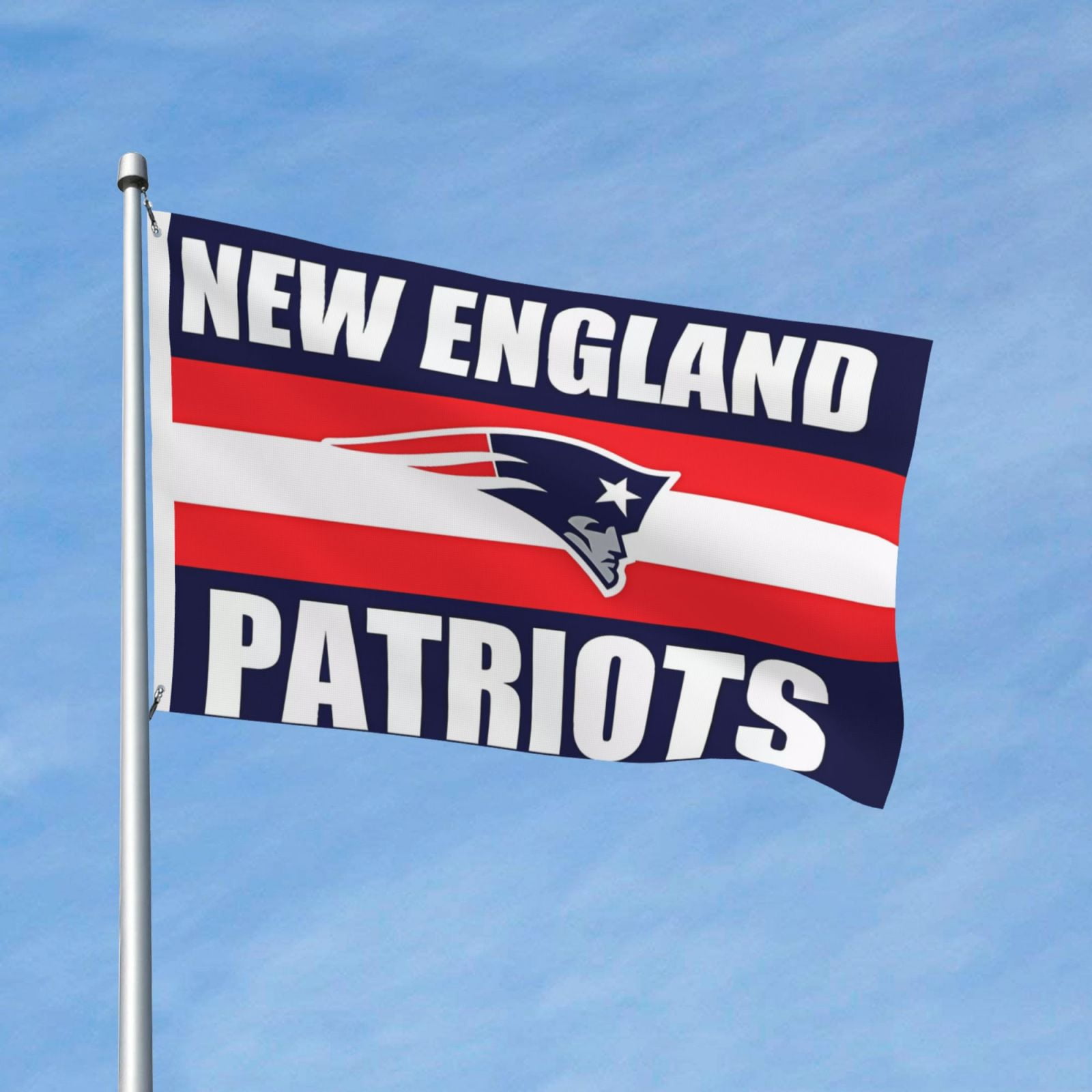 Patriots American Football Team Double Sided Flag 3x5ft Garden Hanging ...