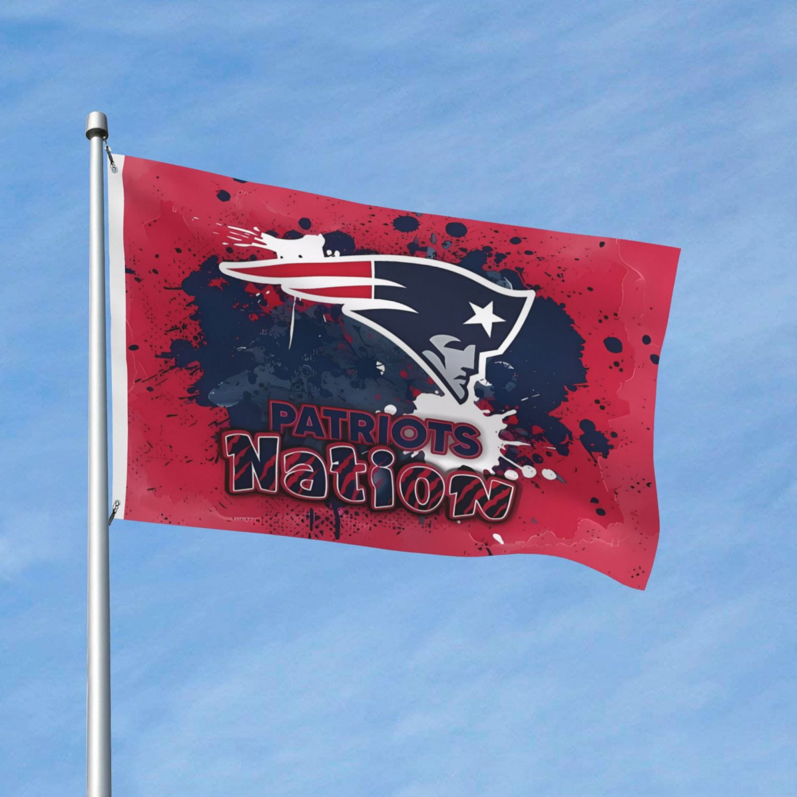 Patriots American Football Team Double Sided Flag 3x5ft Garden Hanging ...