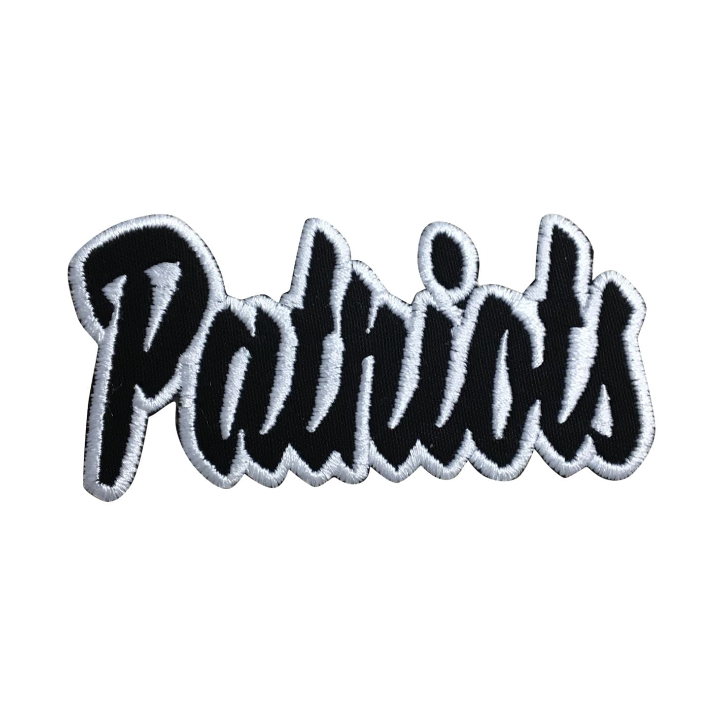 Patriots - Black/White - Team Mascot - Words/Names - Iron on Applique/Embroidered Patch ...