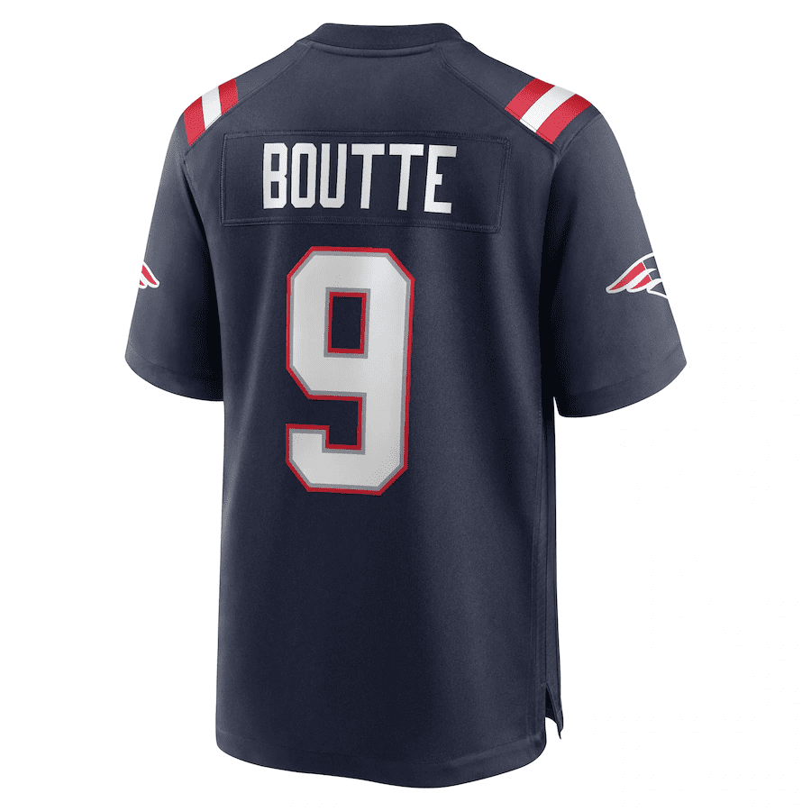 Patriots Football Shirt Kayshon Boutte#9 Sports Team Game Fans For ...