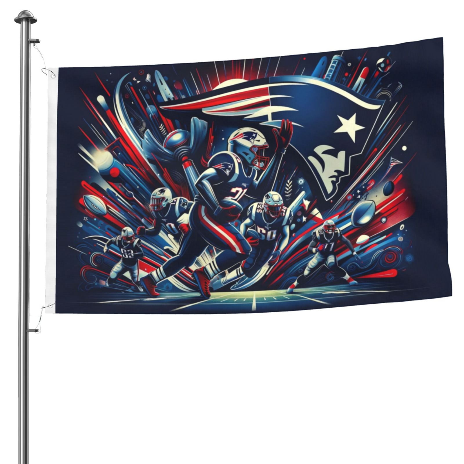 Patriots Football Sport Fans Double Two Sided House Flag 5X8FT，Welcome ...