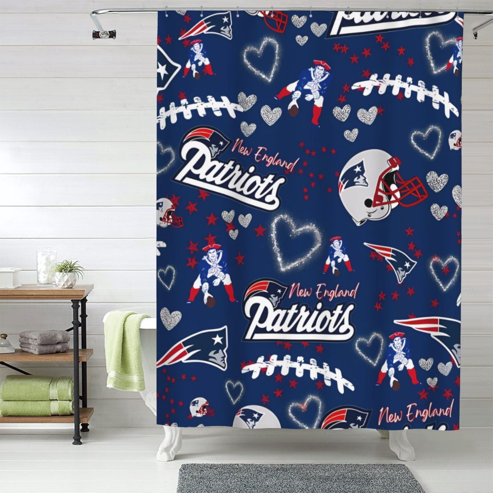Patriots Football Team Custom Waterproof Shower Curtain 60x72in Inch ...