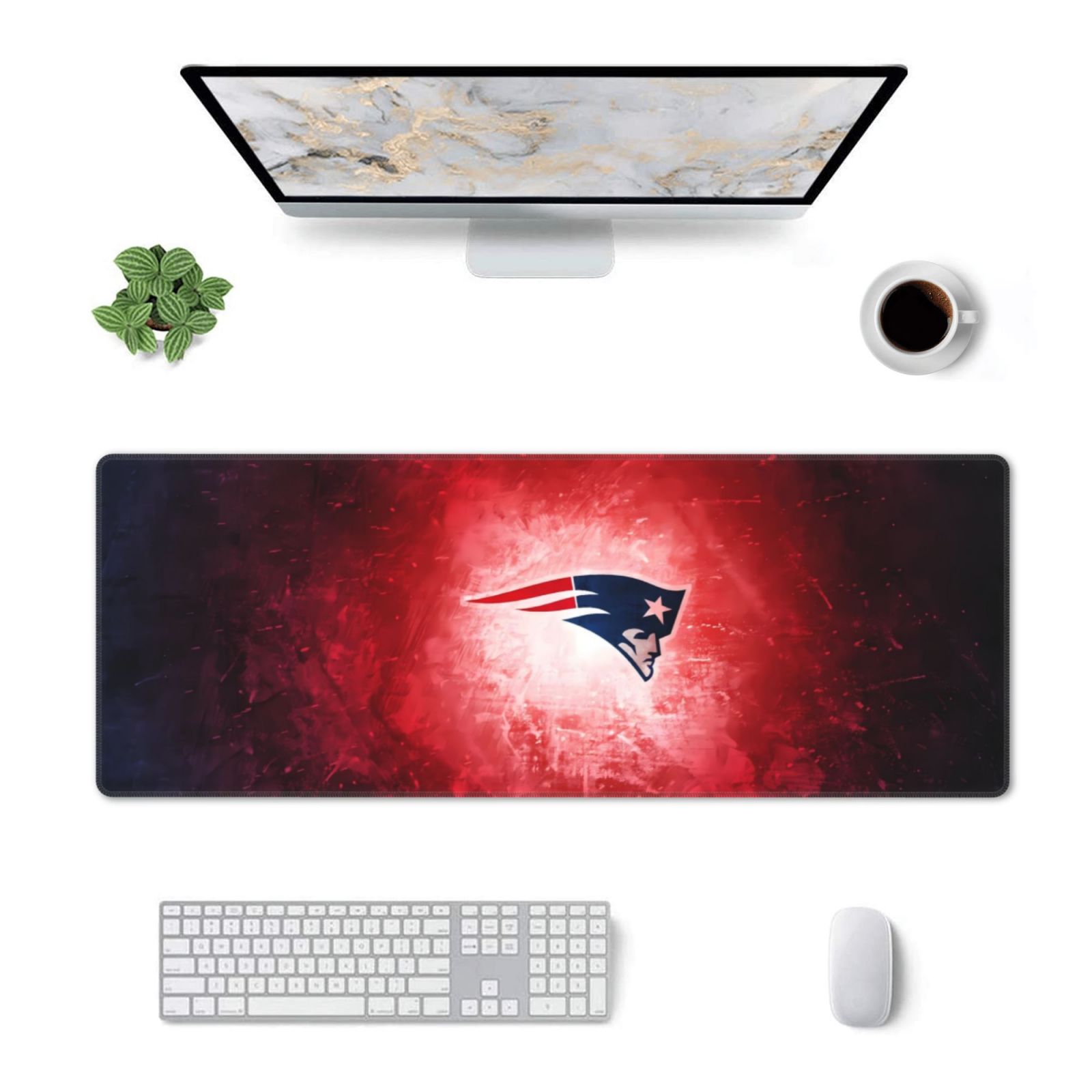 Patriots Football Team Theme Logo Mouse Pad, Extra Large Rubber ...