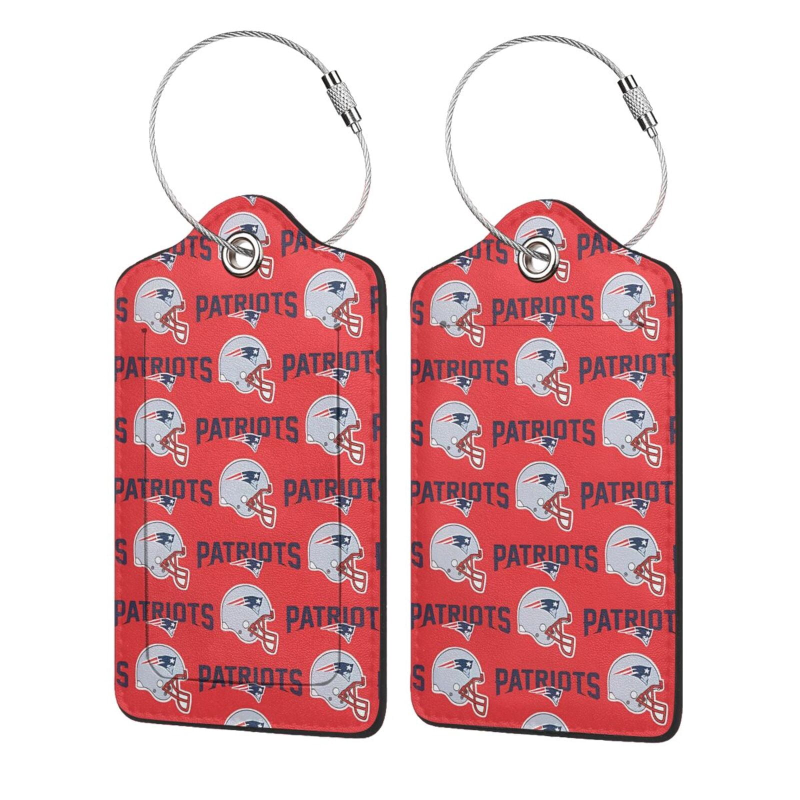 Patriots Stainless Steel Leather Luggage Tag Hang Tag, Unisex Luggage ...