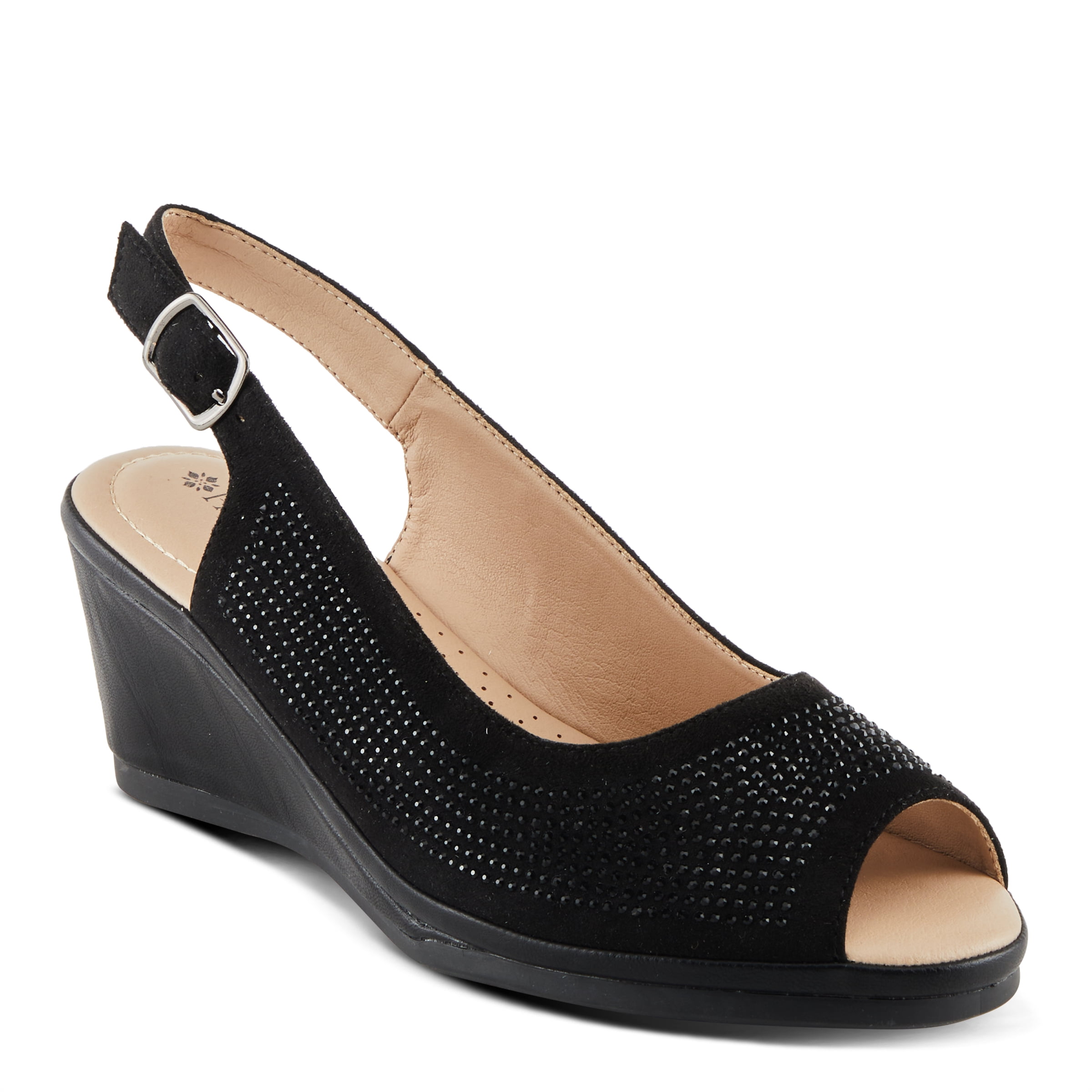 Patrizia Women's ADRIELLA Slingback Wedge Sandals Black EU 42 / US 10.5 ...