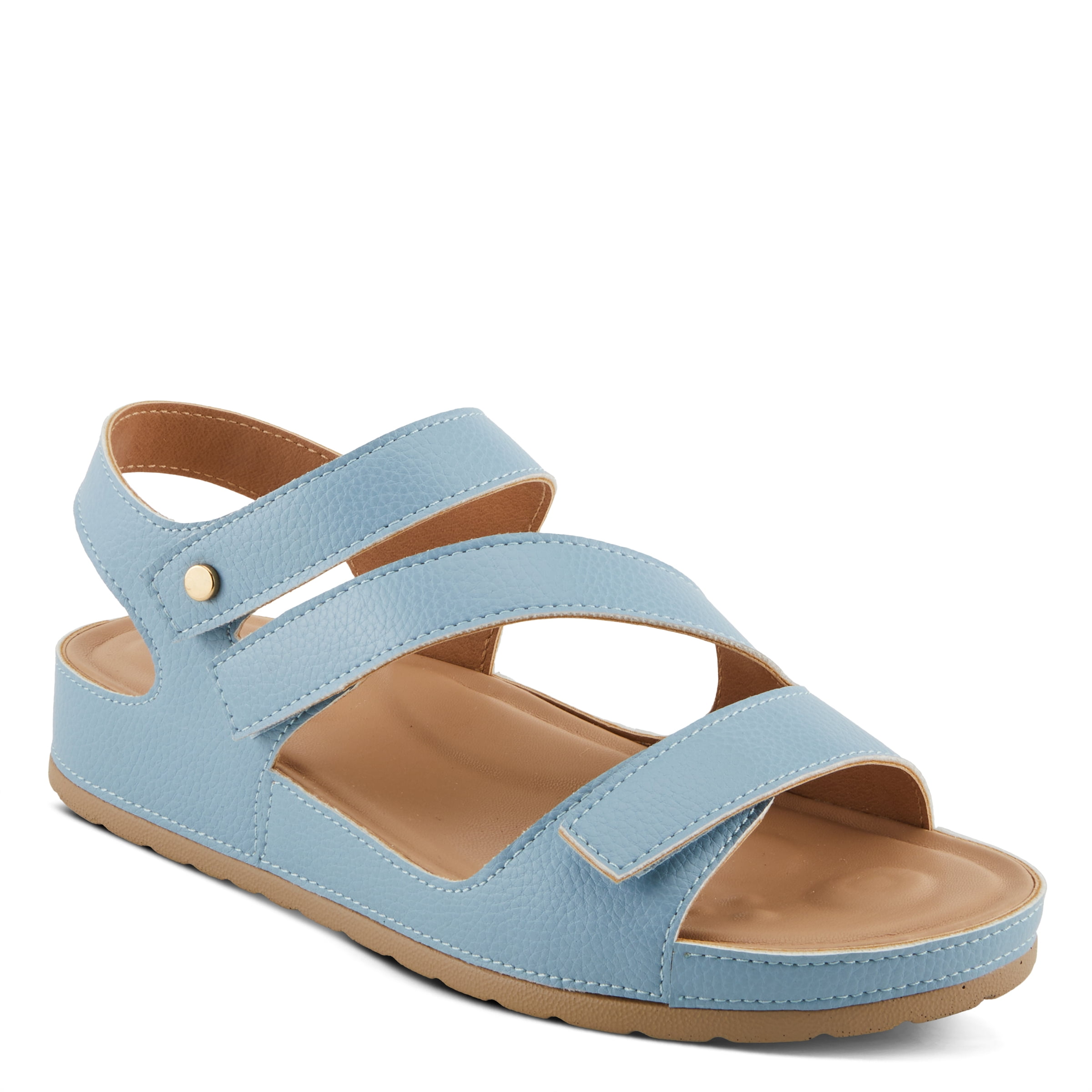 Patrizia Women's AREZA Asymmetrical Slingback Flat Sandals Denim Blue ...