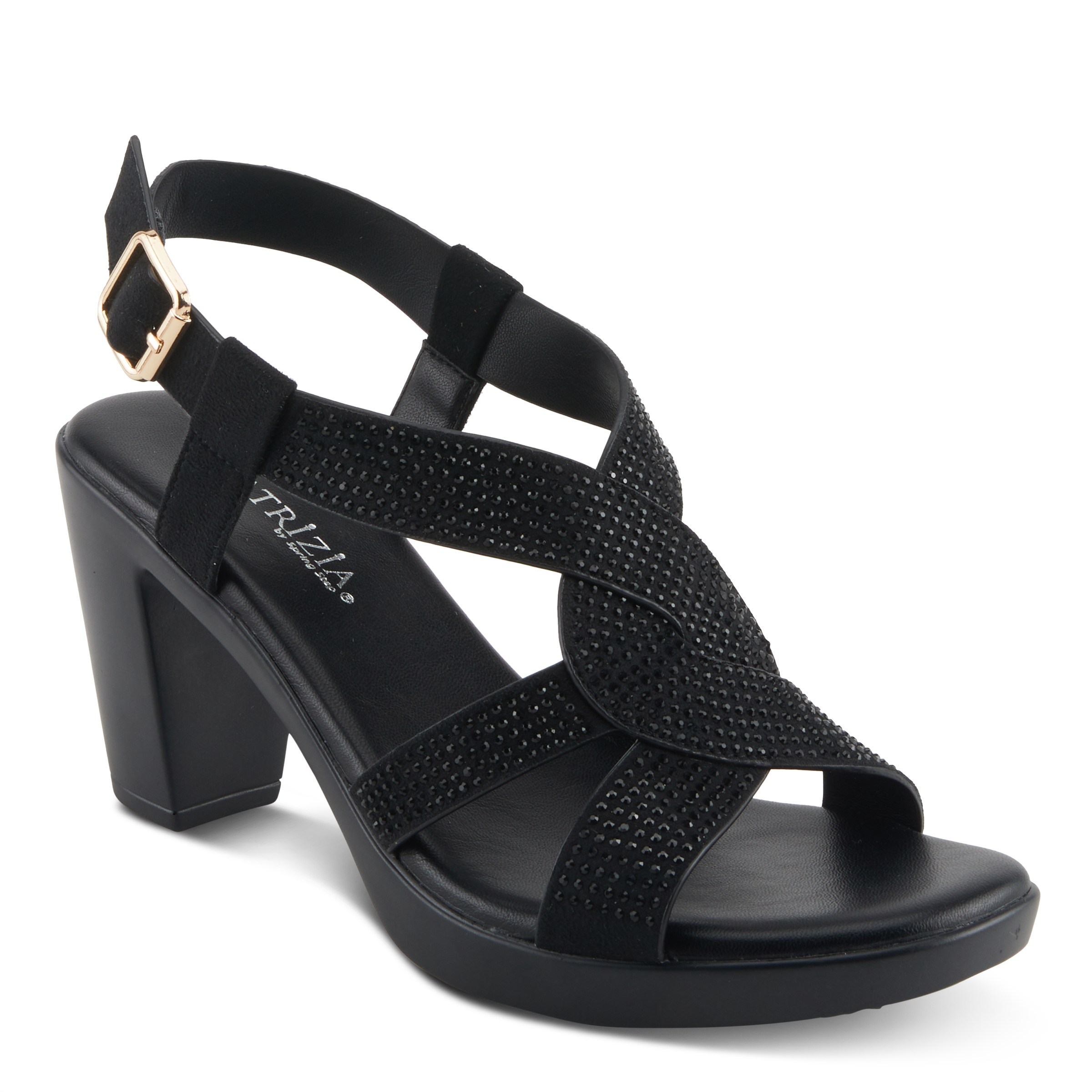 Patrizia Women's DRINA Slingback Cross-Over Heeled Sandals Black EU 36 ...