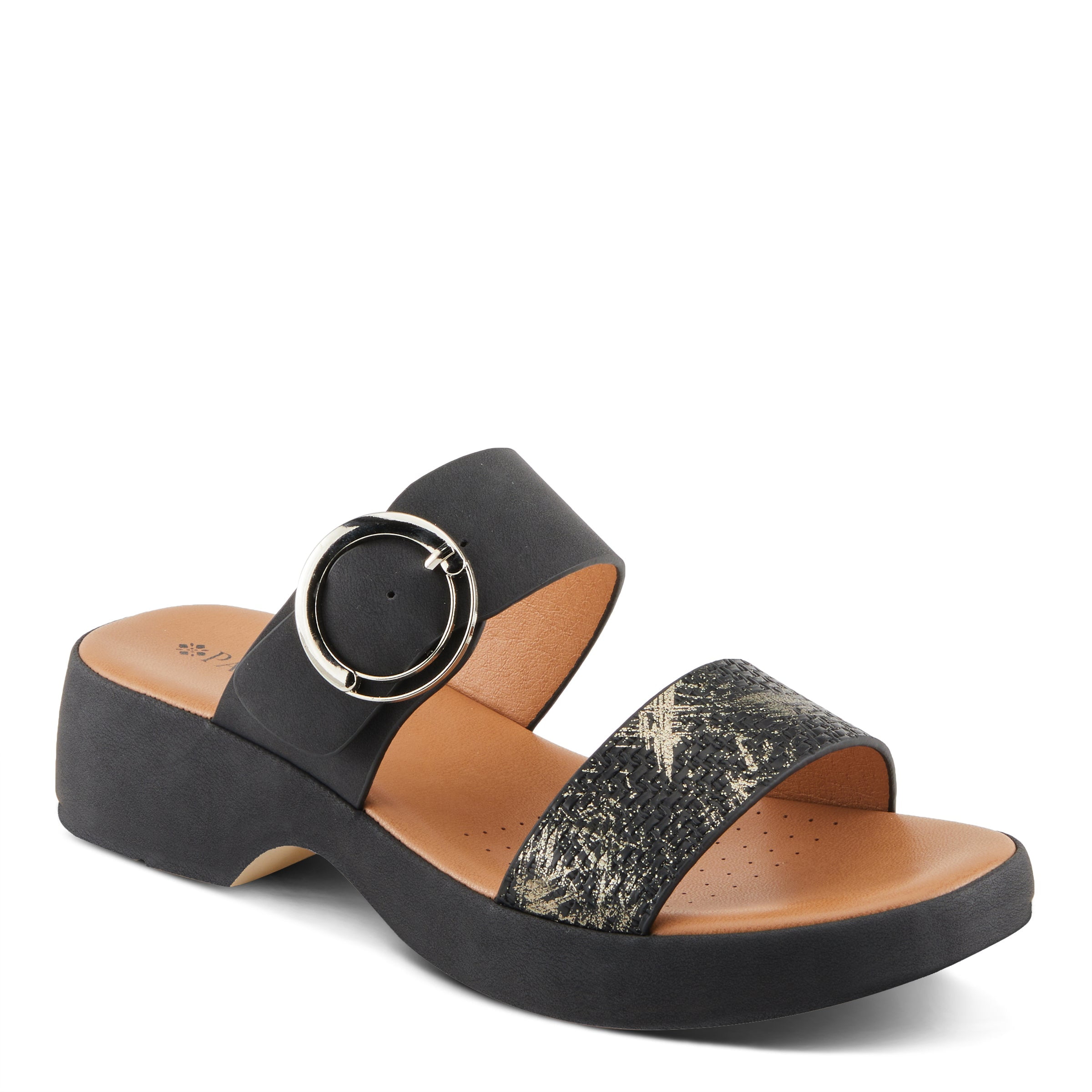 Patrizia Women's FENNA Two-Strap Platform Sandals Black EU 36 / US 5.5 ...