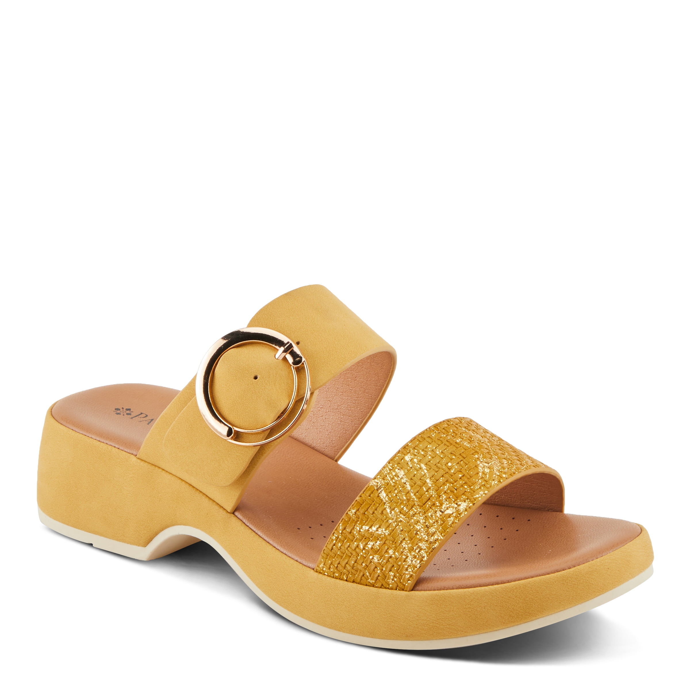 Patrizia Women's FENNA Two-Strap Platform Sandals Mustard EU 40 / US 9 ...