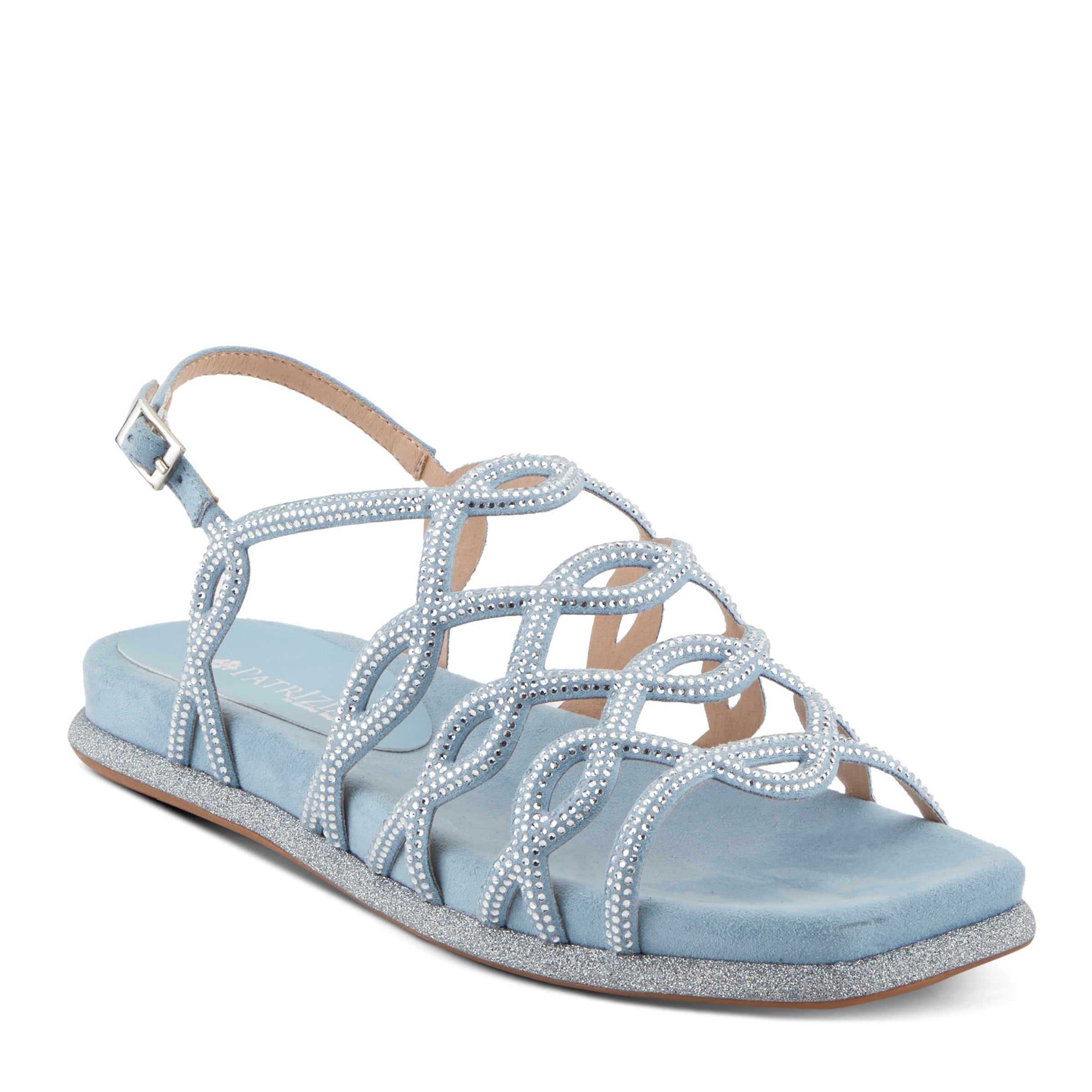 Patrizia Women's GLAMGLOSS Flat Sandals Light Blue EU 39 / US 8.5 ...