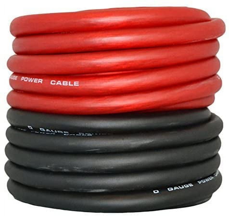 Patron PP4G25R-BK 4 Gauge 25ft Black And 25ft Red Power/Ground Wire ...