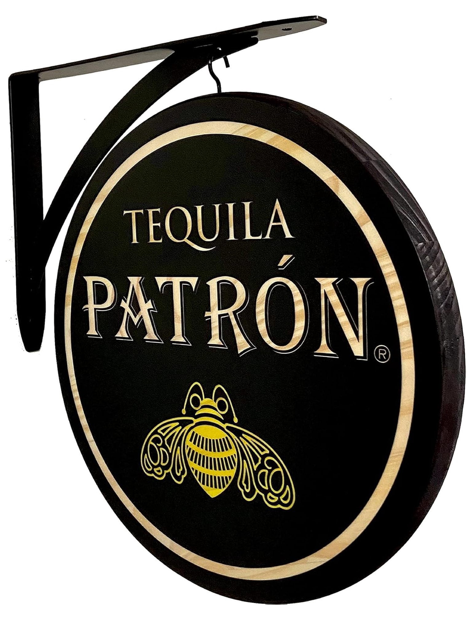 Patron Tequila Double Sided Bar Sign, Black, Yellow, natural - Walmart.com