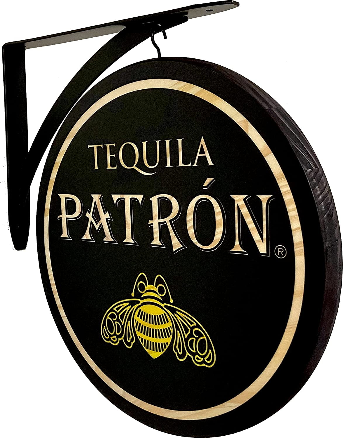 Patron Tequila Double Sided Bar Sign, Black, Yellow, natural - Walmart.com