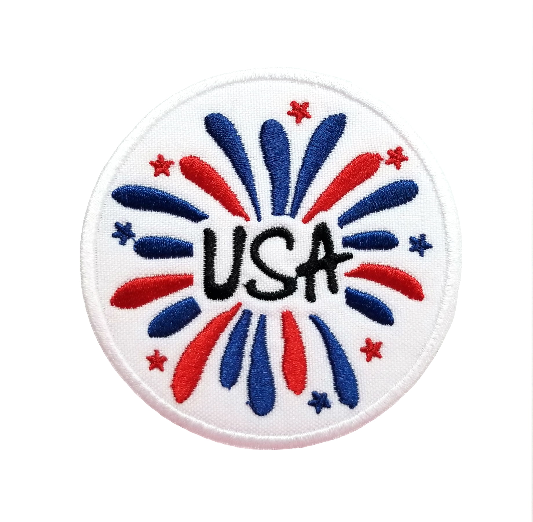 Patrotic American 4th Fourth of July USA Embroidered Iron On Patch ...