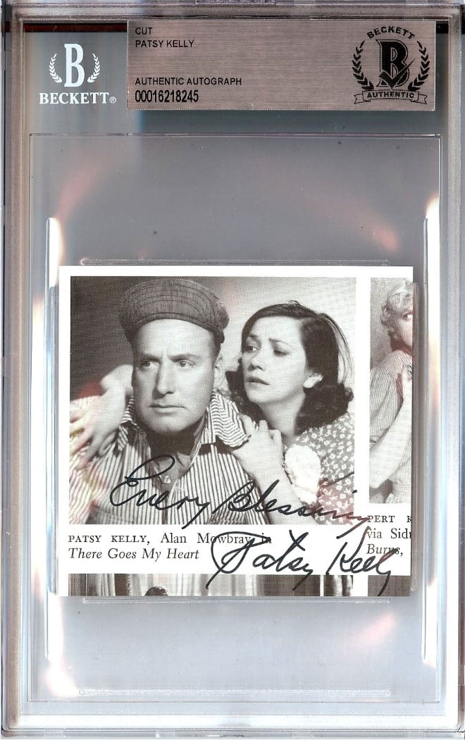 Patsy Kelly Signed Autograph Cut Signature There Goes My Heart BAS ...