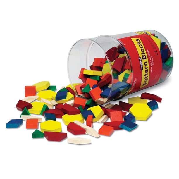 Pattern Blocks Wooden, 1cm, 250 Per Pack - Walmart Business Supplies