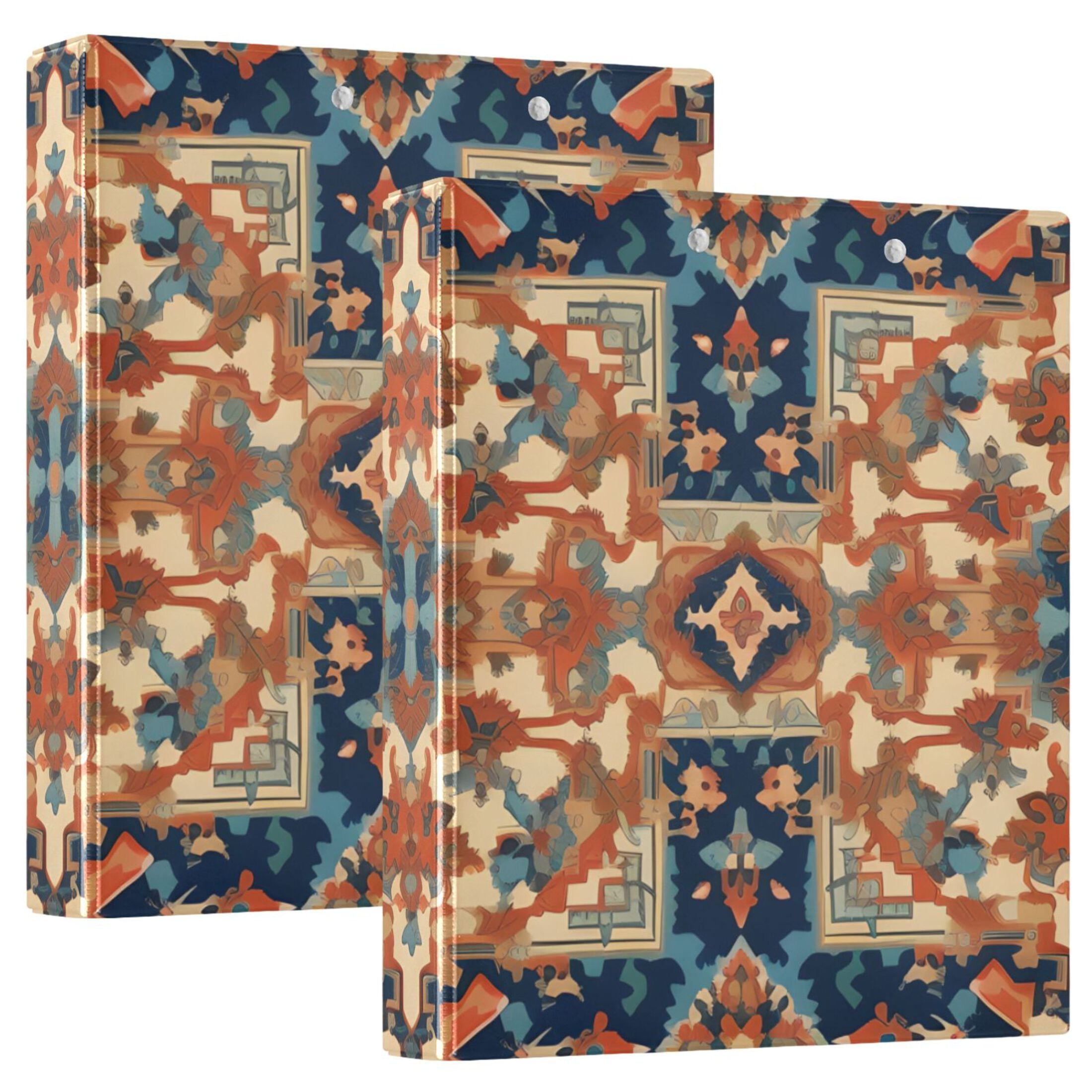 Pattern Boho and Vintage 3 Ring Binders 1.5 inch Hardcover File Folders ...