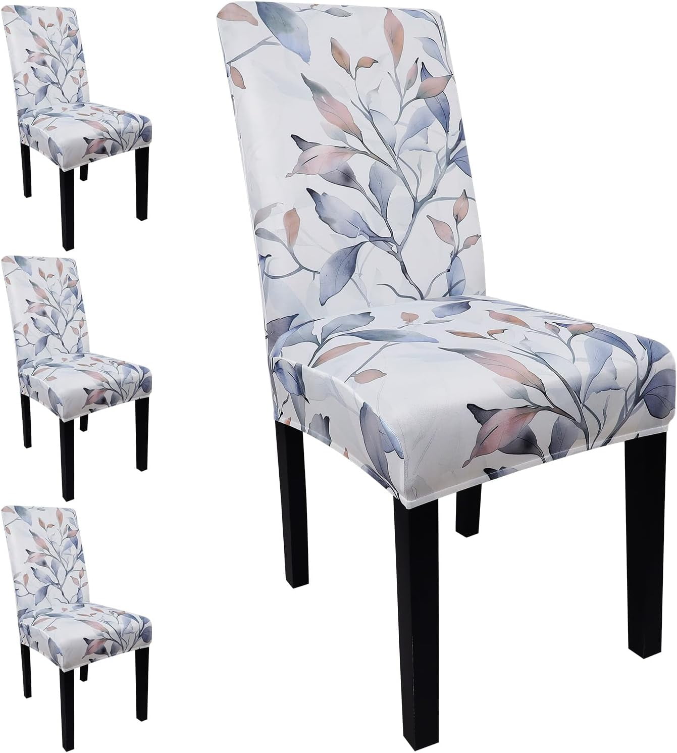 Pattern Chair Covers for Dining Room Set of 4, High Stretch Removable ...