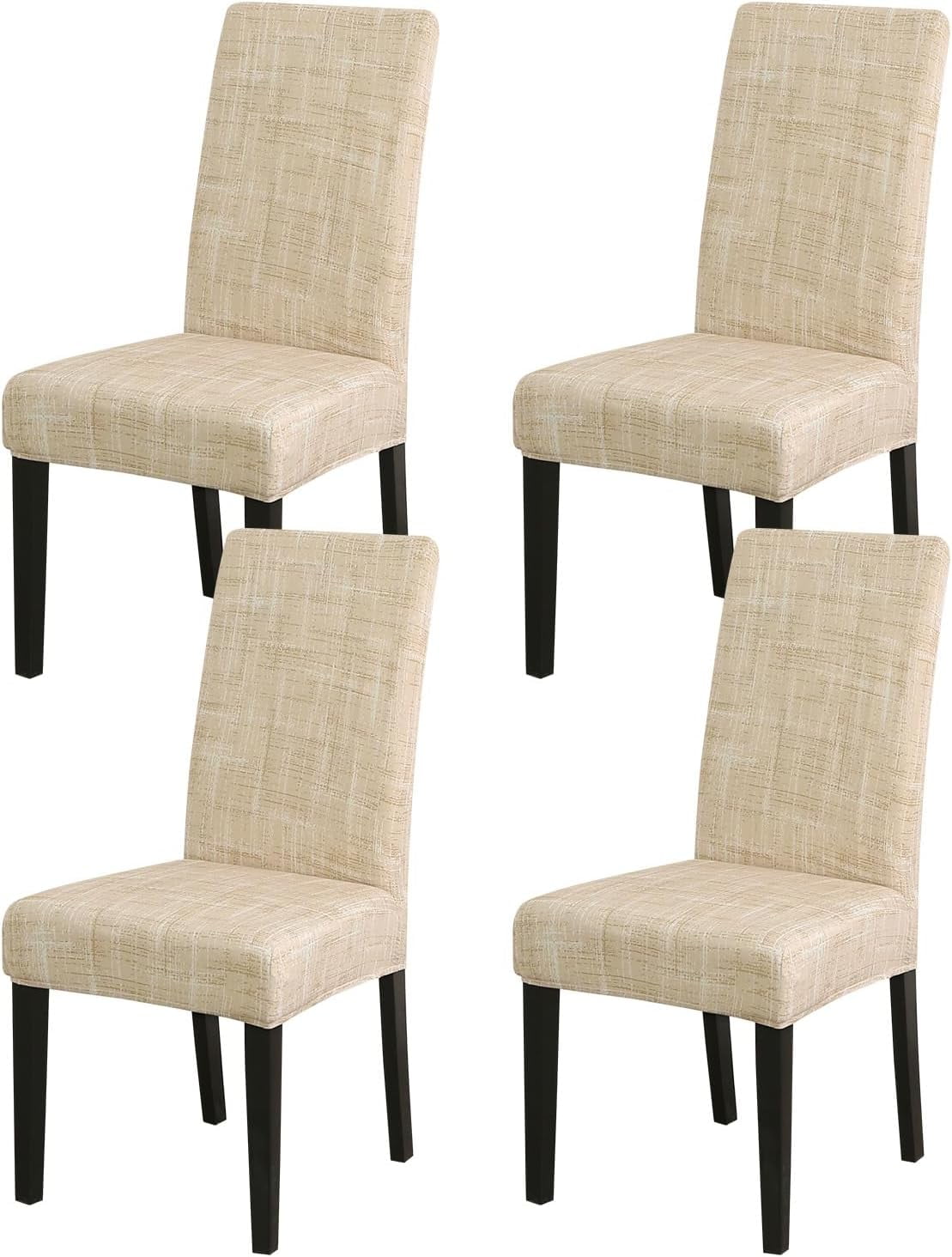 Pattern Chair Covers for Dining Room Set of 4, High Stretch Removable ...