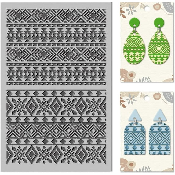 Pattern Clay Texture Mat Clay Modeling Pattern Pad Boho Texture Sheets ...