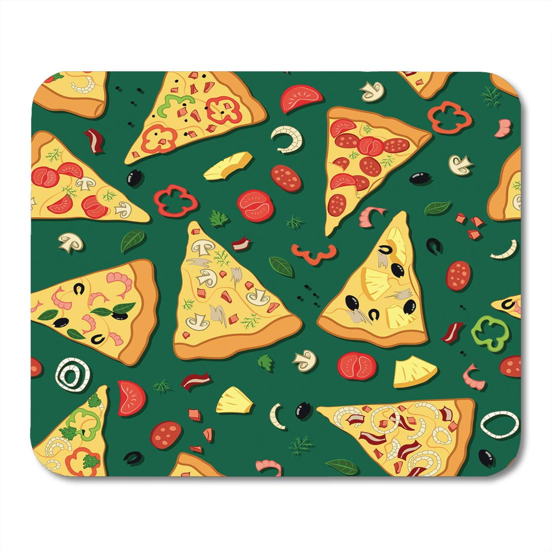 Pattern Color of Pizza Slices Various Ingredients Box Cheese Cook ...