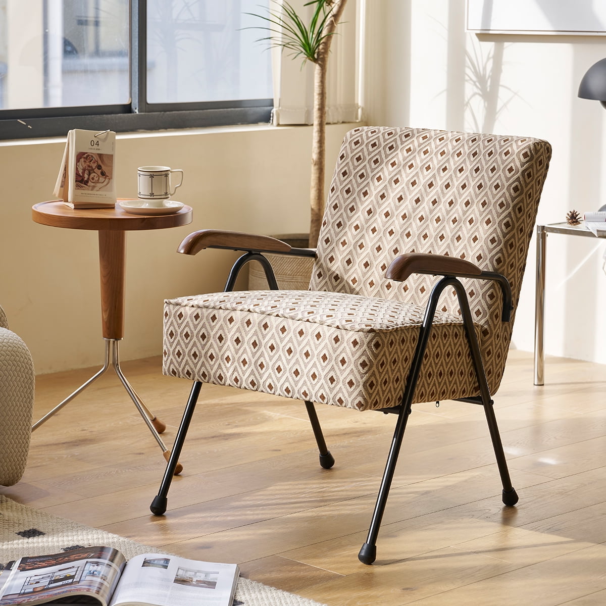 2 Pack Fabric Armchair, Modern Accent Chair High Back, Living Room ...