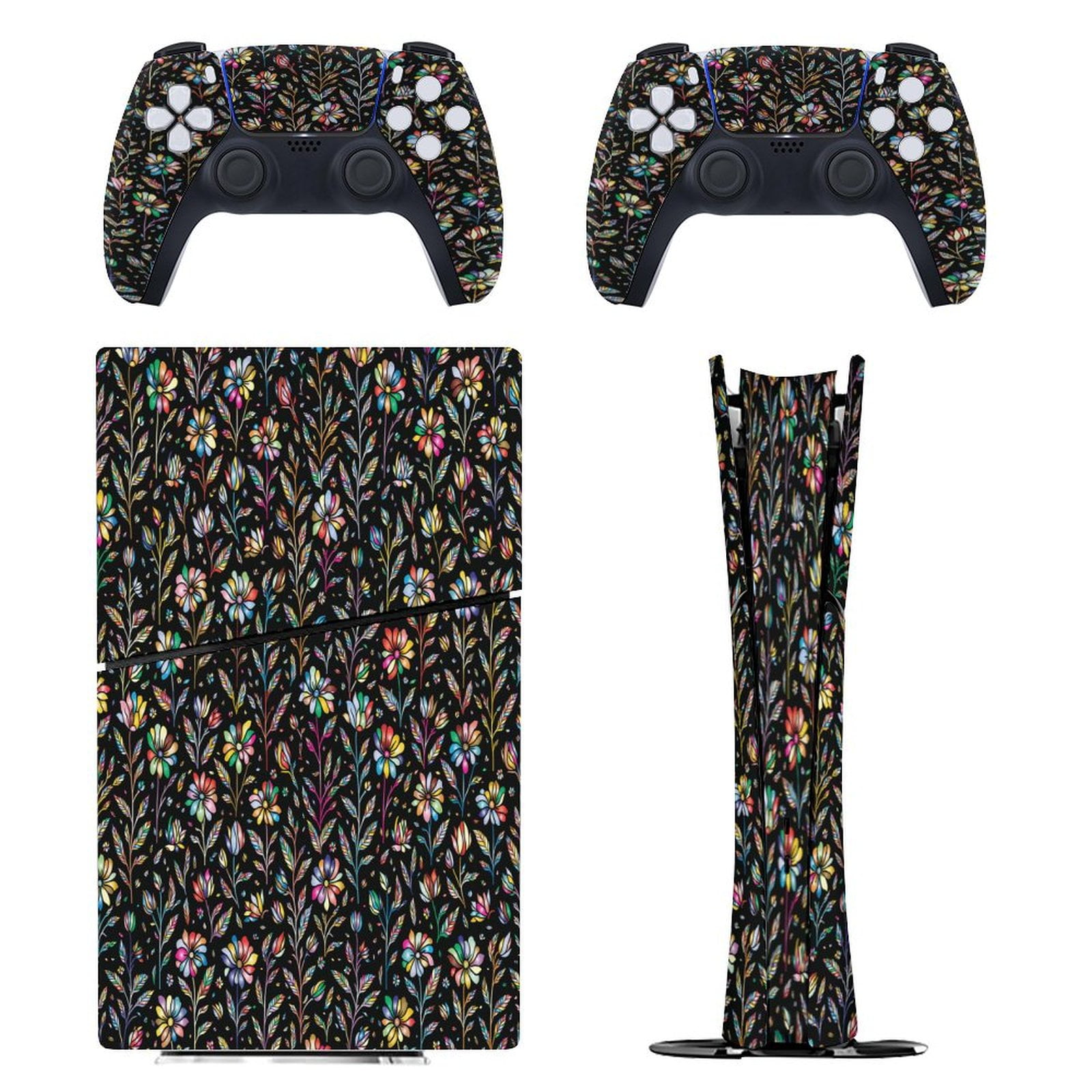 Pattern, Gorgeous, Black PS5/PS5 Slim Digital Disc Skin Sticker For ...