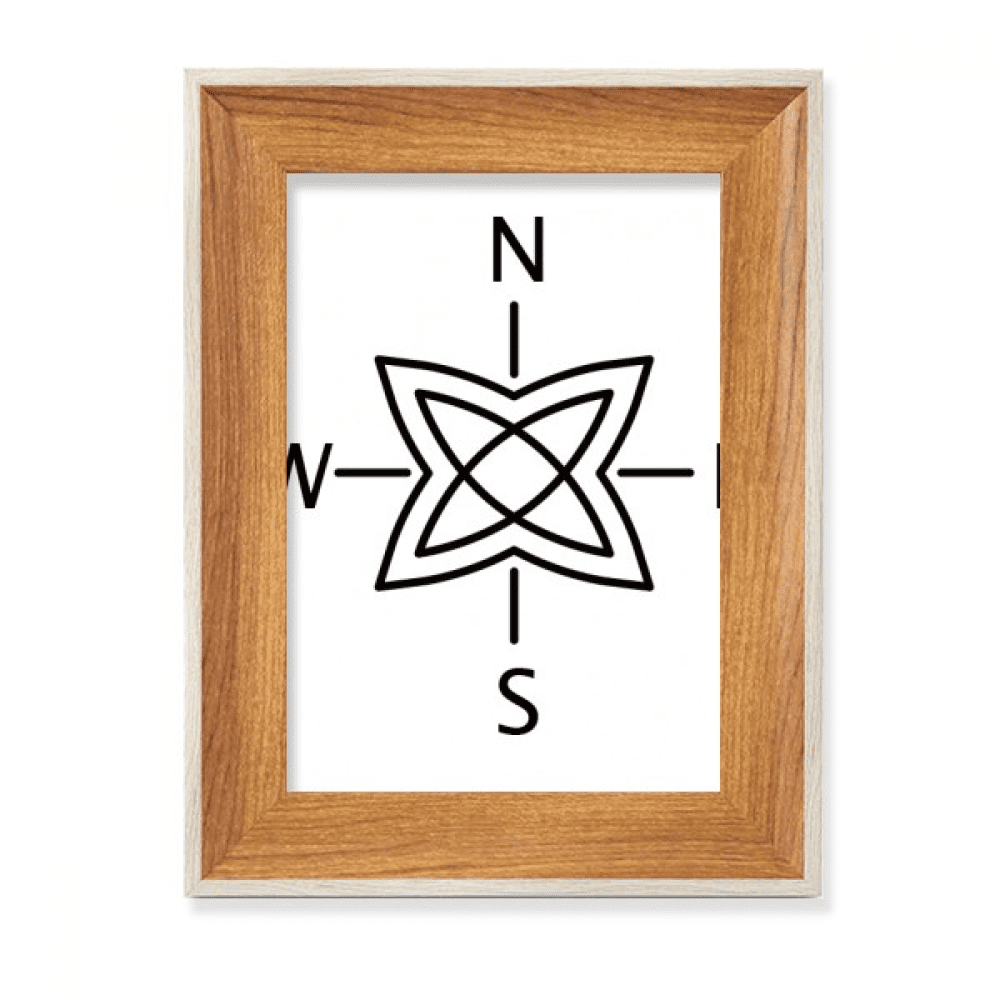 Pattern Line Flower Direction Desktop Wooden Photo Frame Display ...