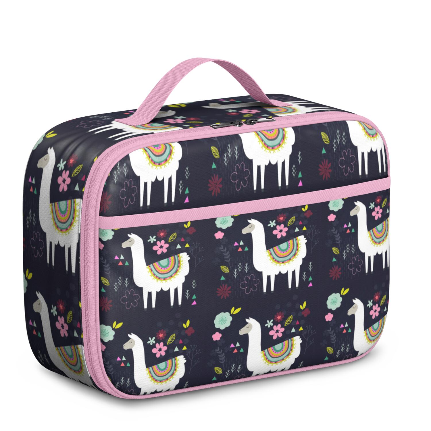 Pattern Lunch Bag – Adorable Llama Alpaca Cute Funny Cartoon Kawaii ...
