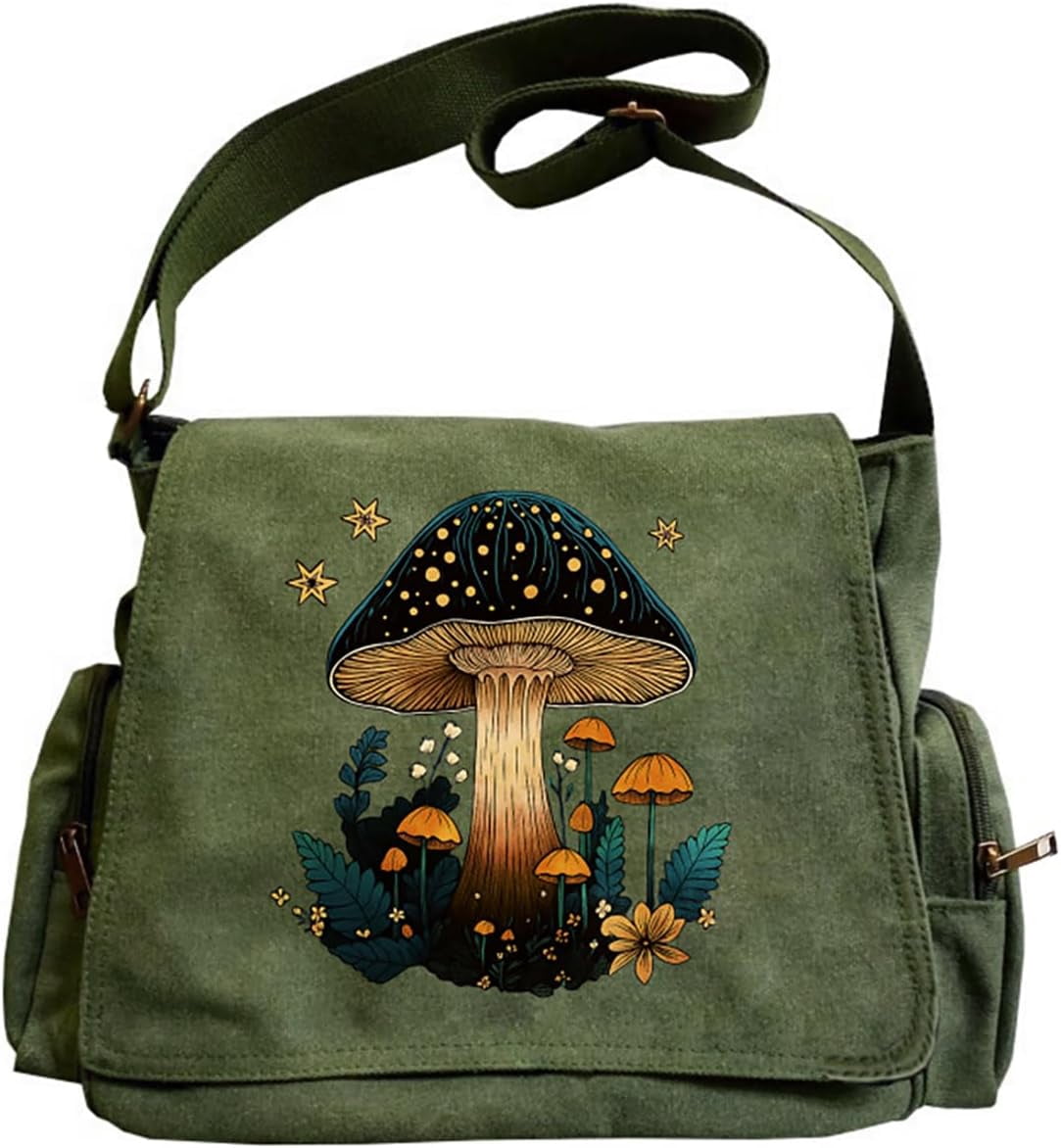 Pattern Messenger Bag Cute Canvas Crossbody Bags Women/Men Shoulder ...