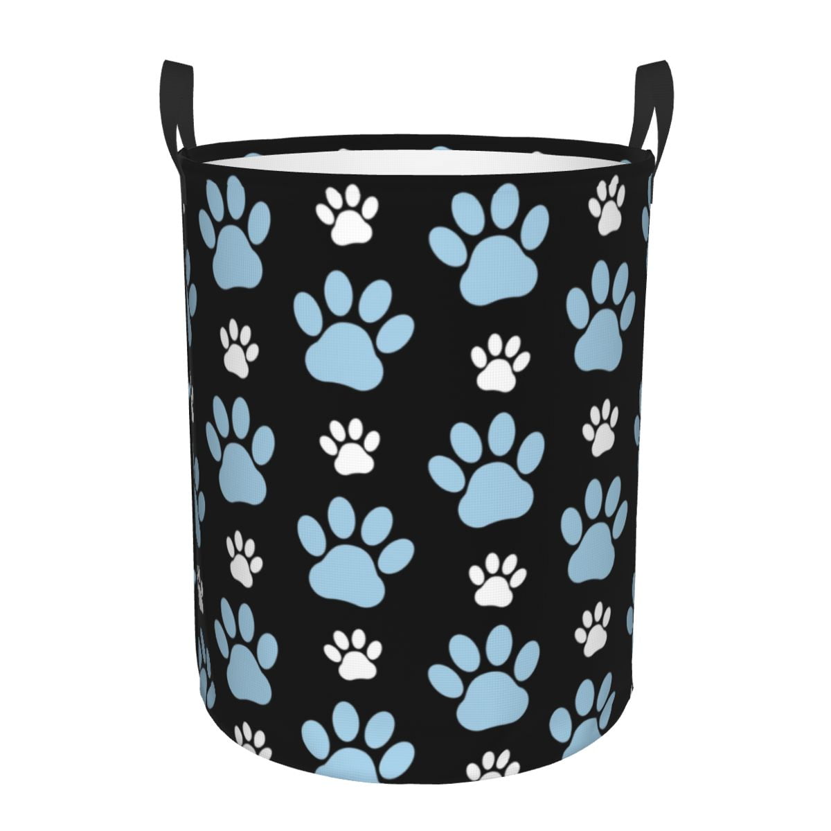 Pattern Of Paws Blue Paw Laundry Basket Foldable Dog Animal Dogs ...