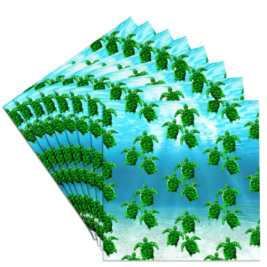 3drose, Pattern of Three Endangered Green Sea Turtles Underwater ...