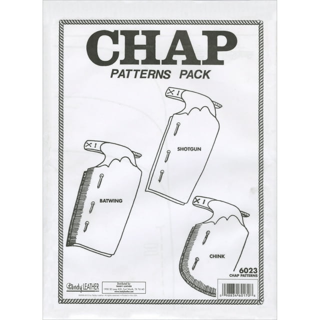 Pattern Pack-Chap, Pk 1, Tandy Leather Factory - Walmart Business Supplies