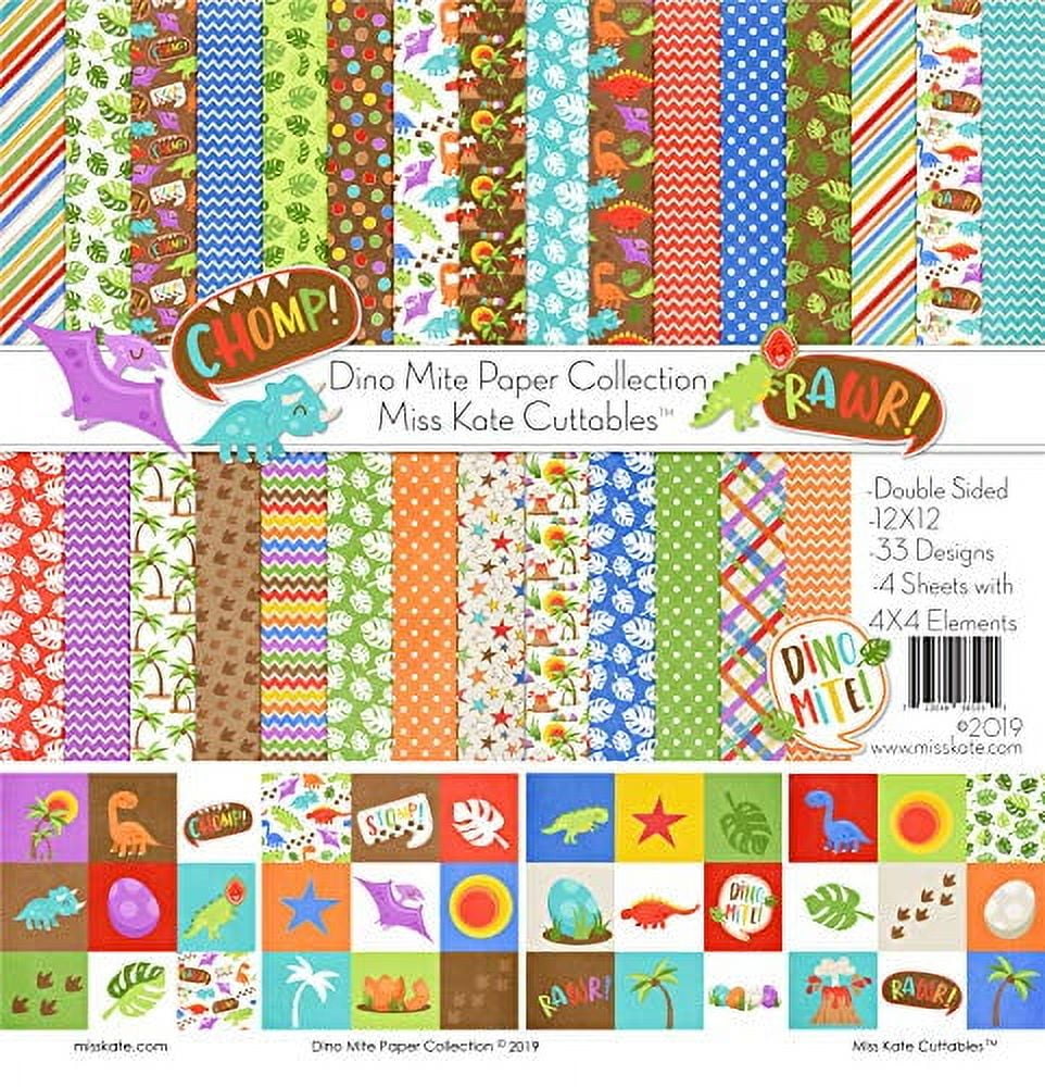 Pattern Paper Pack - Dino Mite - 17 Double-Sided 12"x12" Collection ...