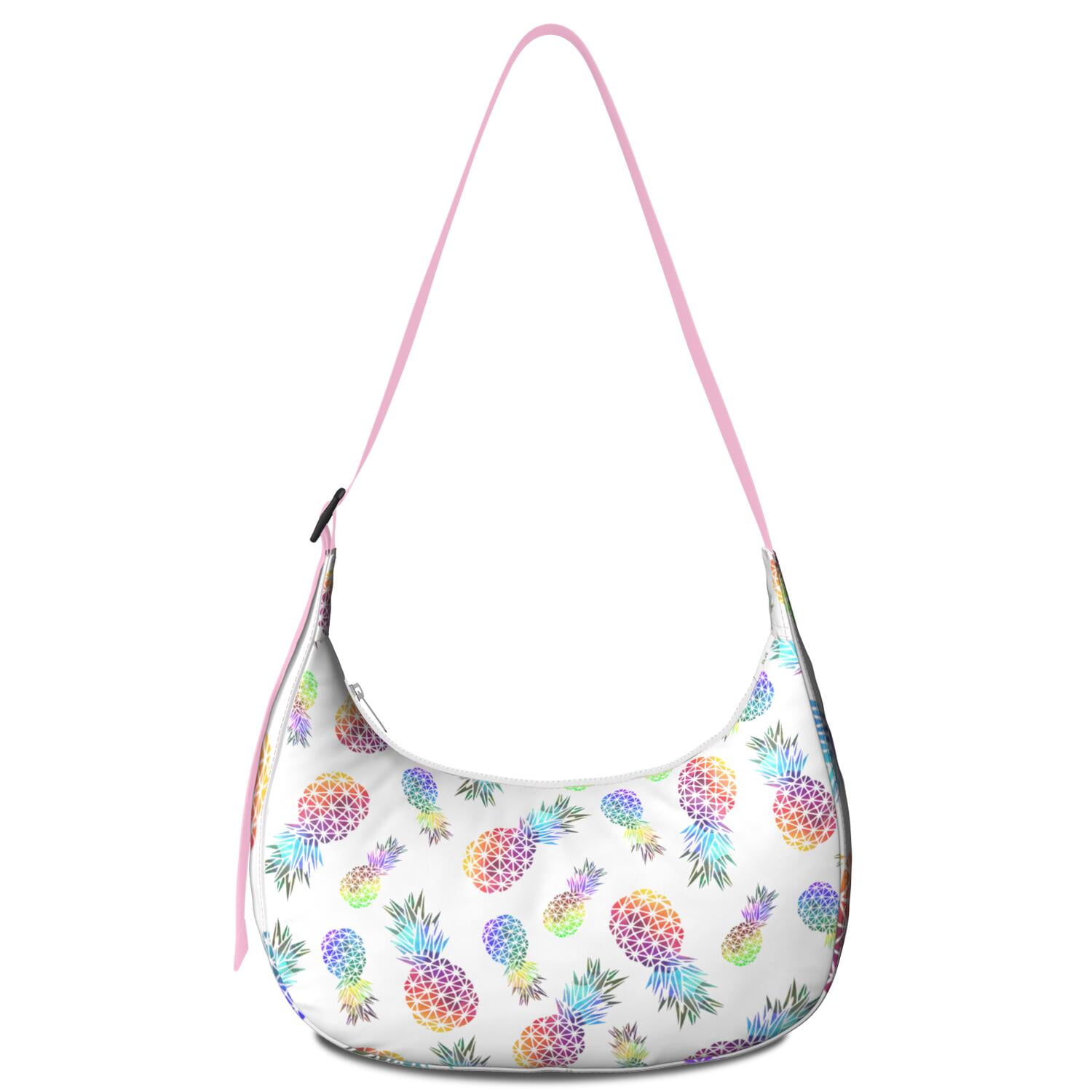 Pattern Pineapple Crossbody Bag Lightweight Nylon Adjustable Strap ...