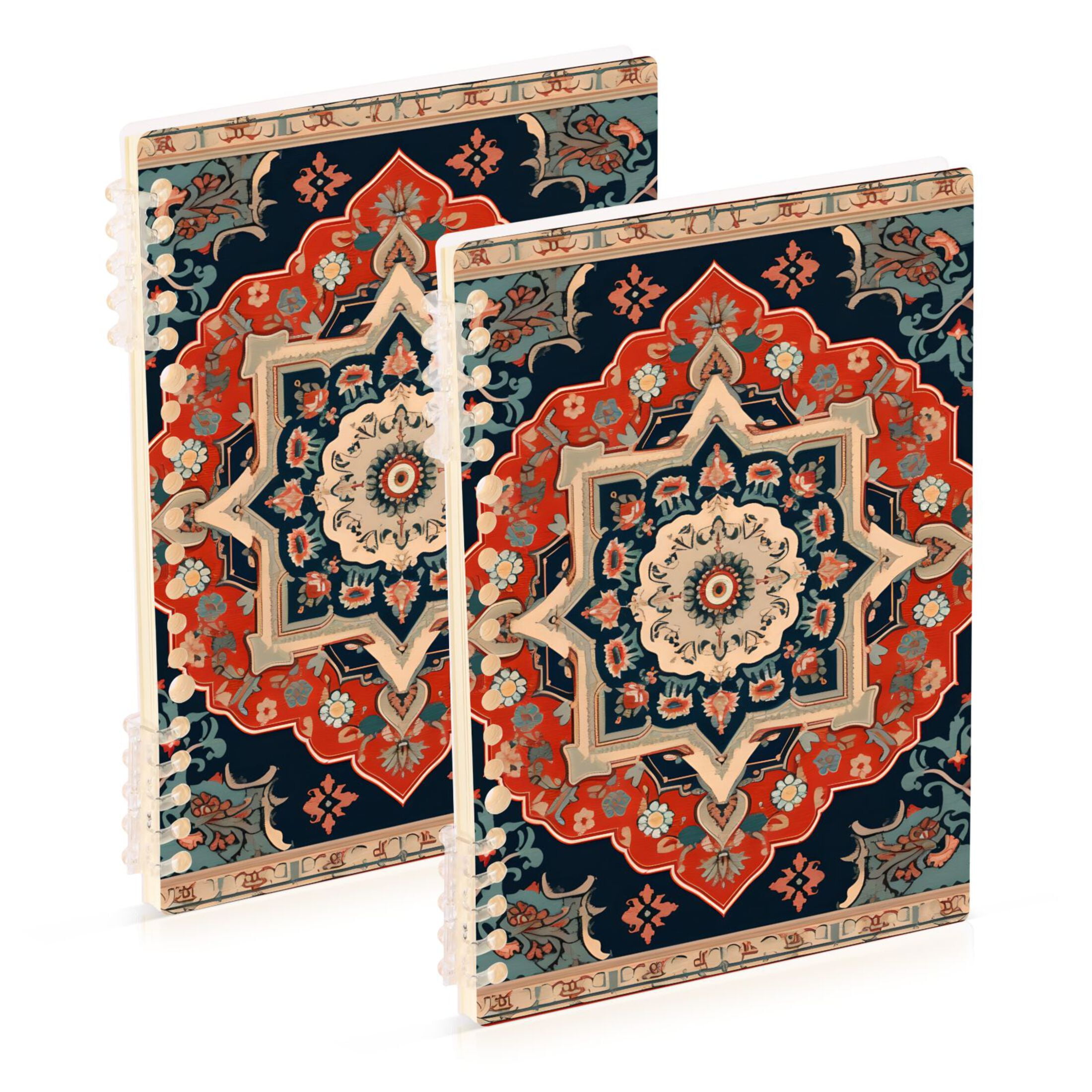 Pattern Rettro Ring Binder Notebook Journey Note Diary College Ruled ...