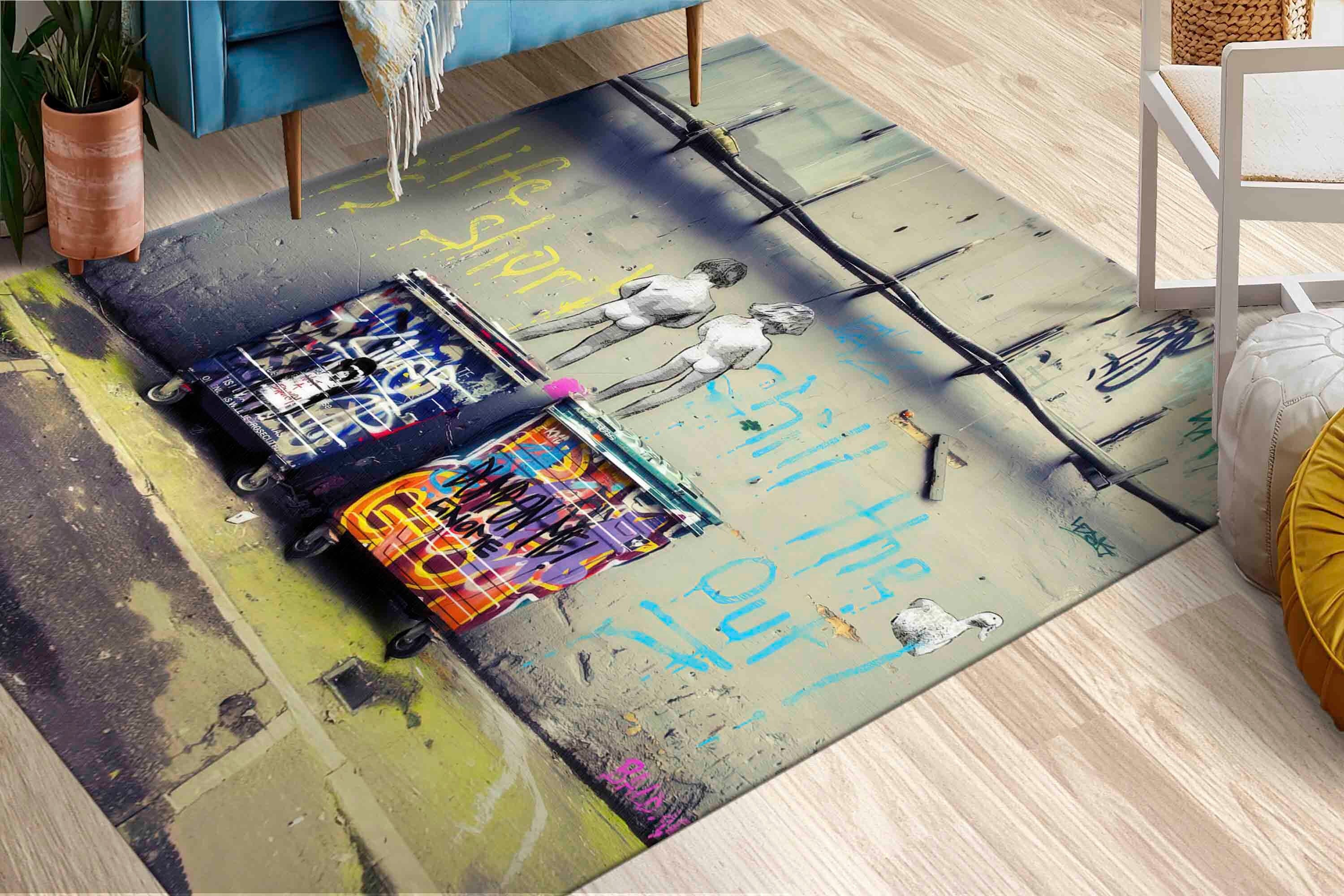 Pattern Rug, Life Is Short Rugs, Banksy Graffiti Rugs, Painting Rugs ...
