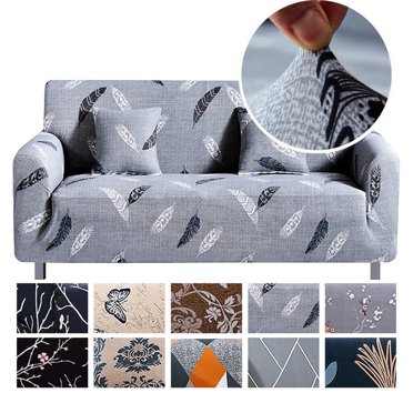 Subrtex Textured Grid Stretch Sofa Cover Couch Slipcover with Separate ...