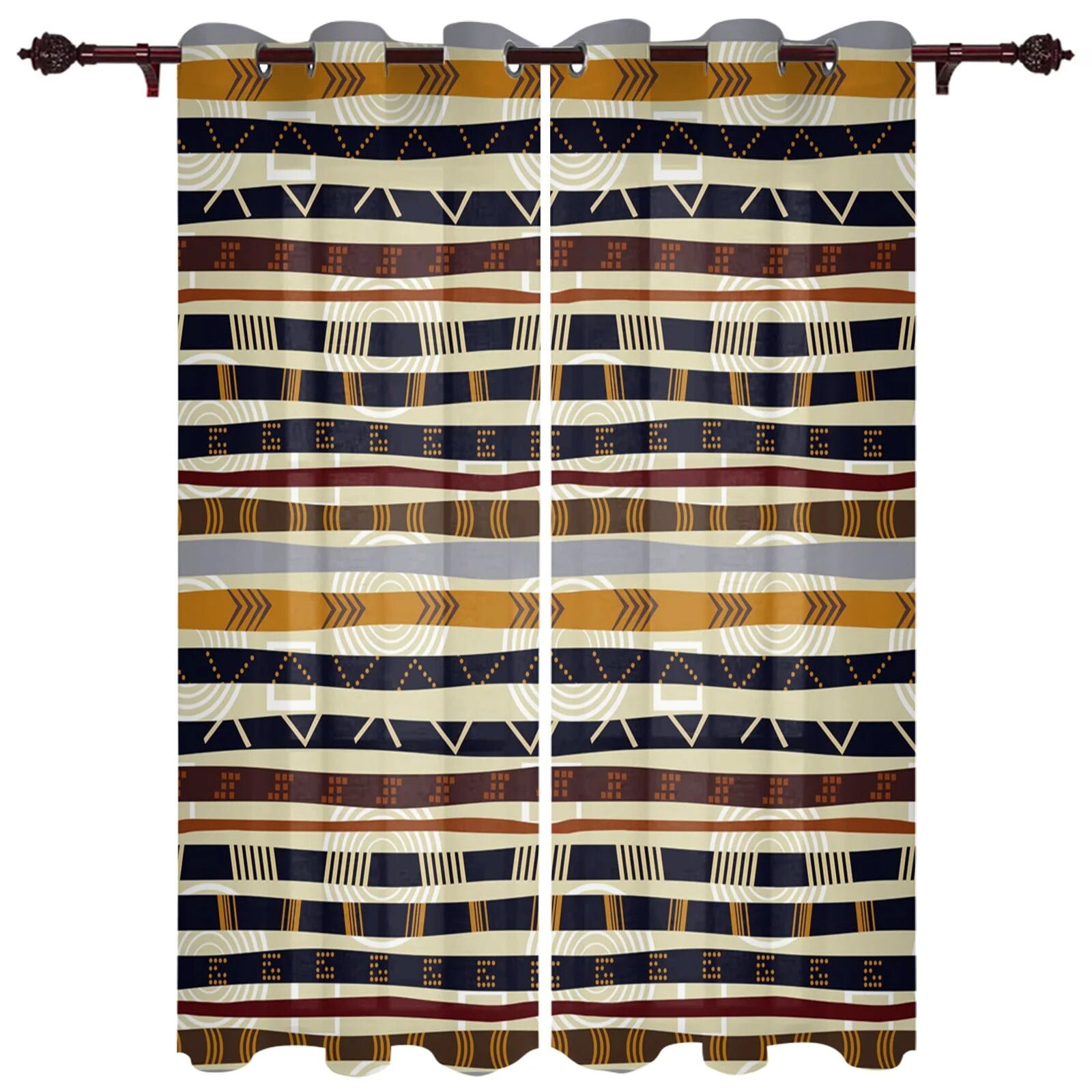 Pattern Texture Africa Curtains for Living Room Hotel Decor Window ...