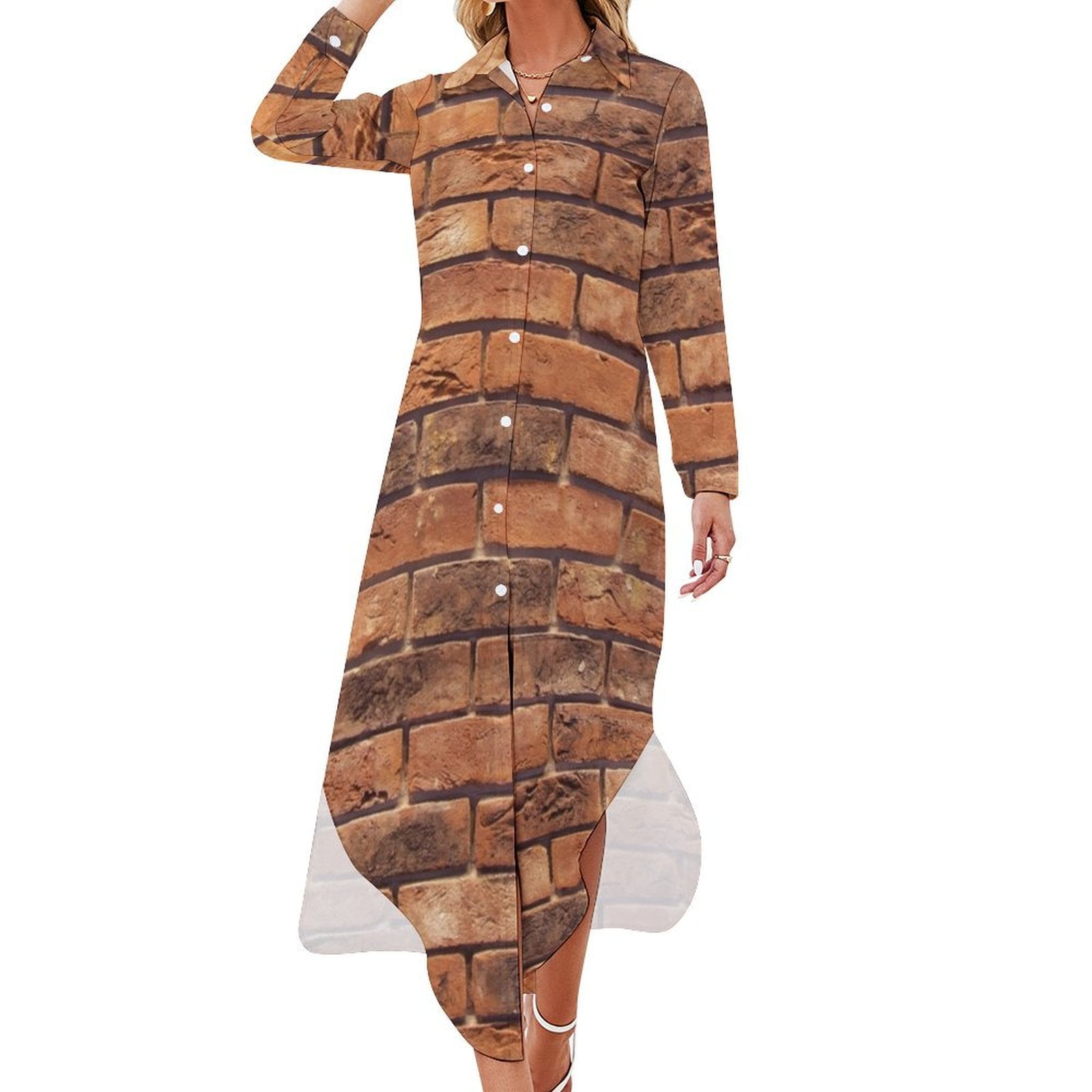 Pattern/Texture - Photography - Red Brick Wall - 2 Design Long Sleeved ...